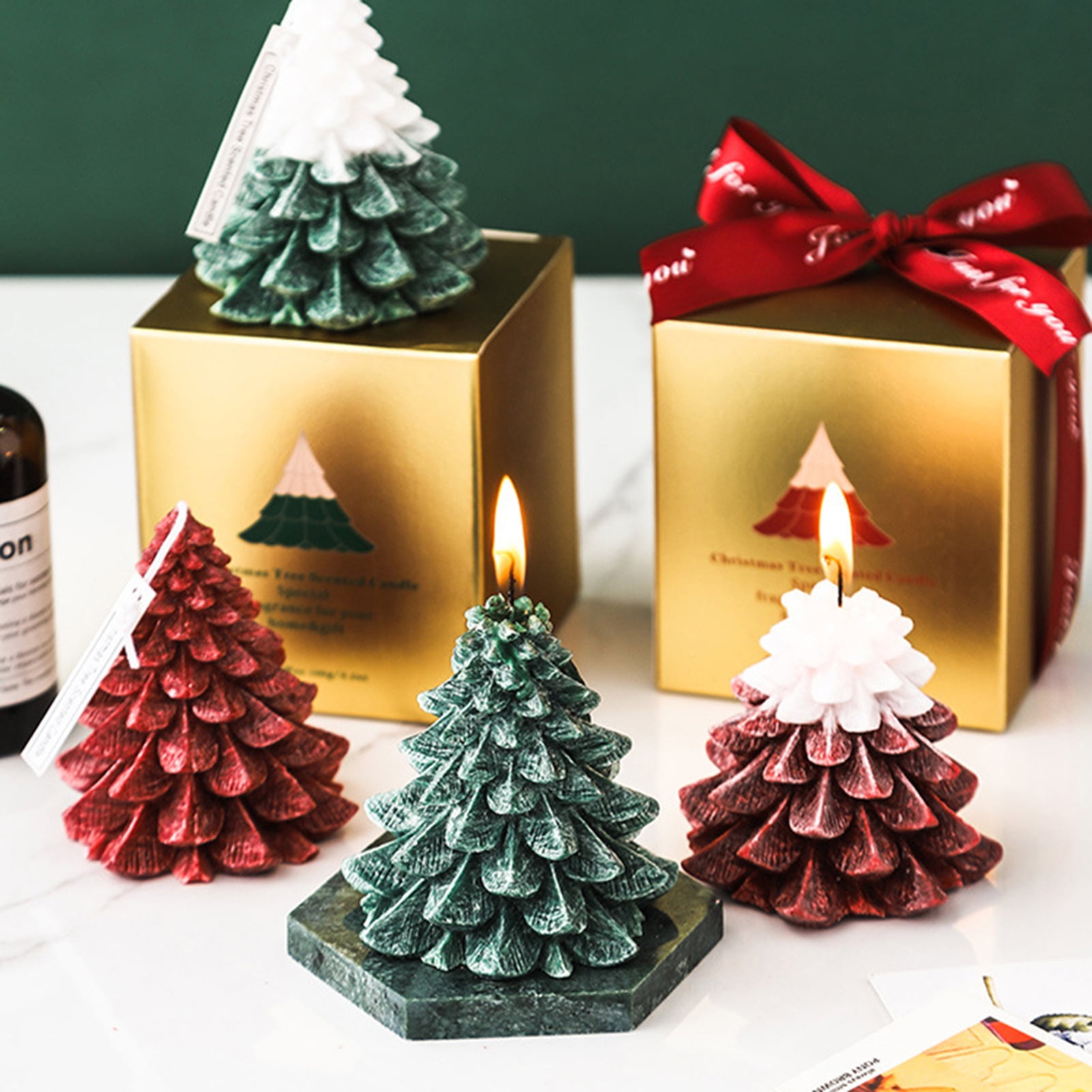 Hadanceo Candle Special Fragrance Easy to Use Wax Christmas Tree Shape ...