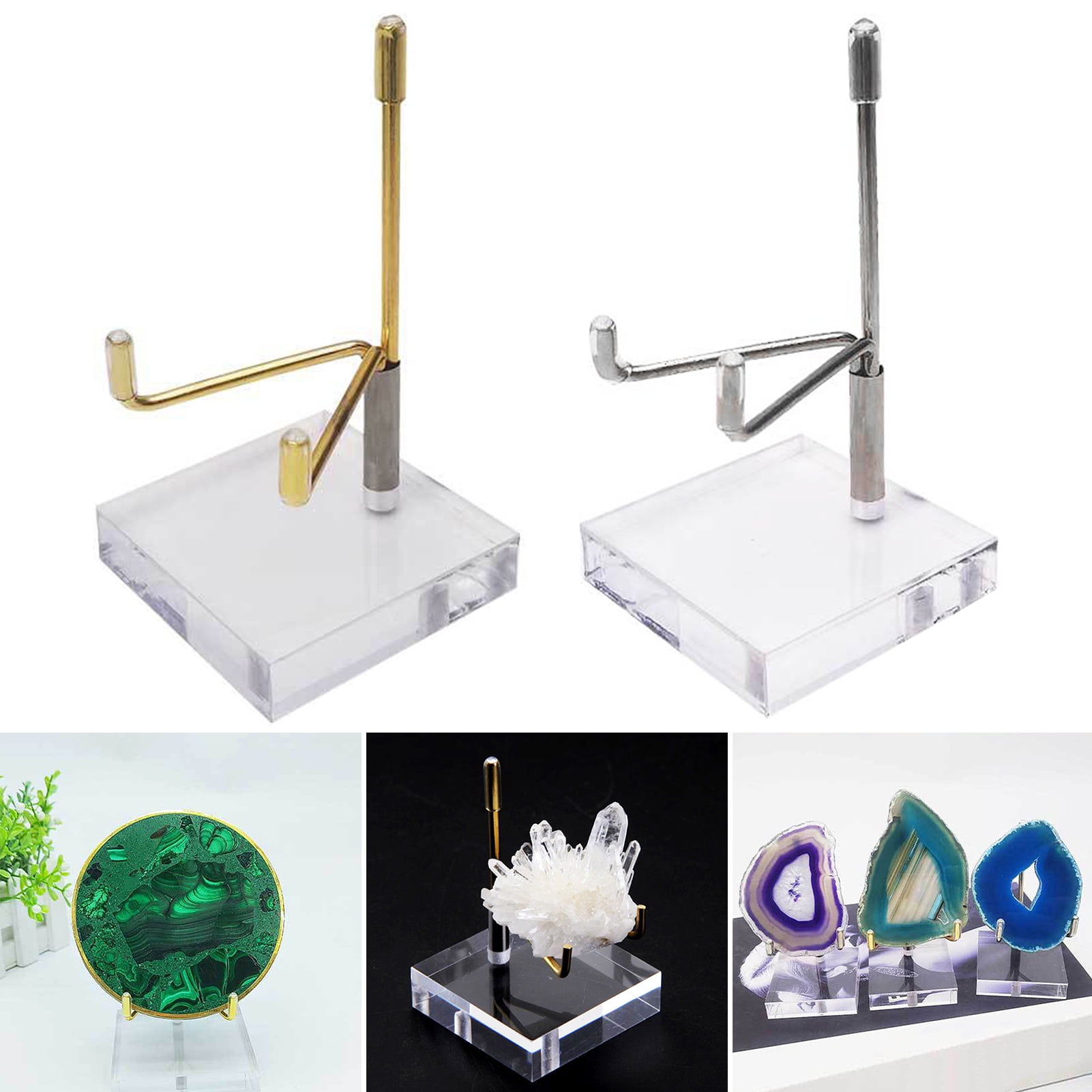 Hadanceo Display Stand Adjustable Metal Display Rack with Clear Acrylic ...