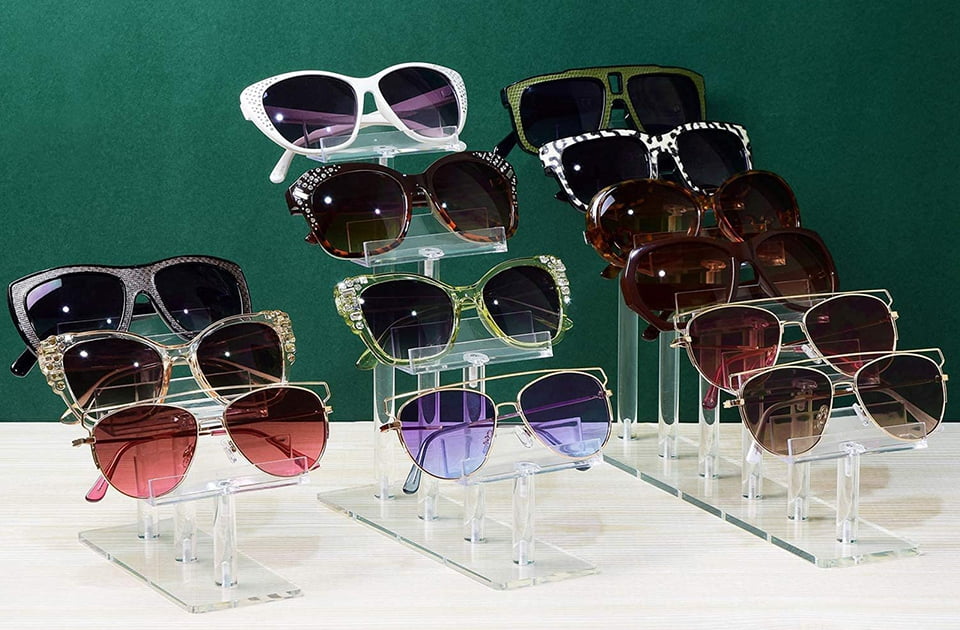 Hadanceo Five Layers Acrylic Glasses Display Stand Multi-tiers Heavy ...