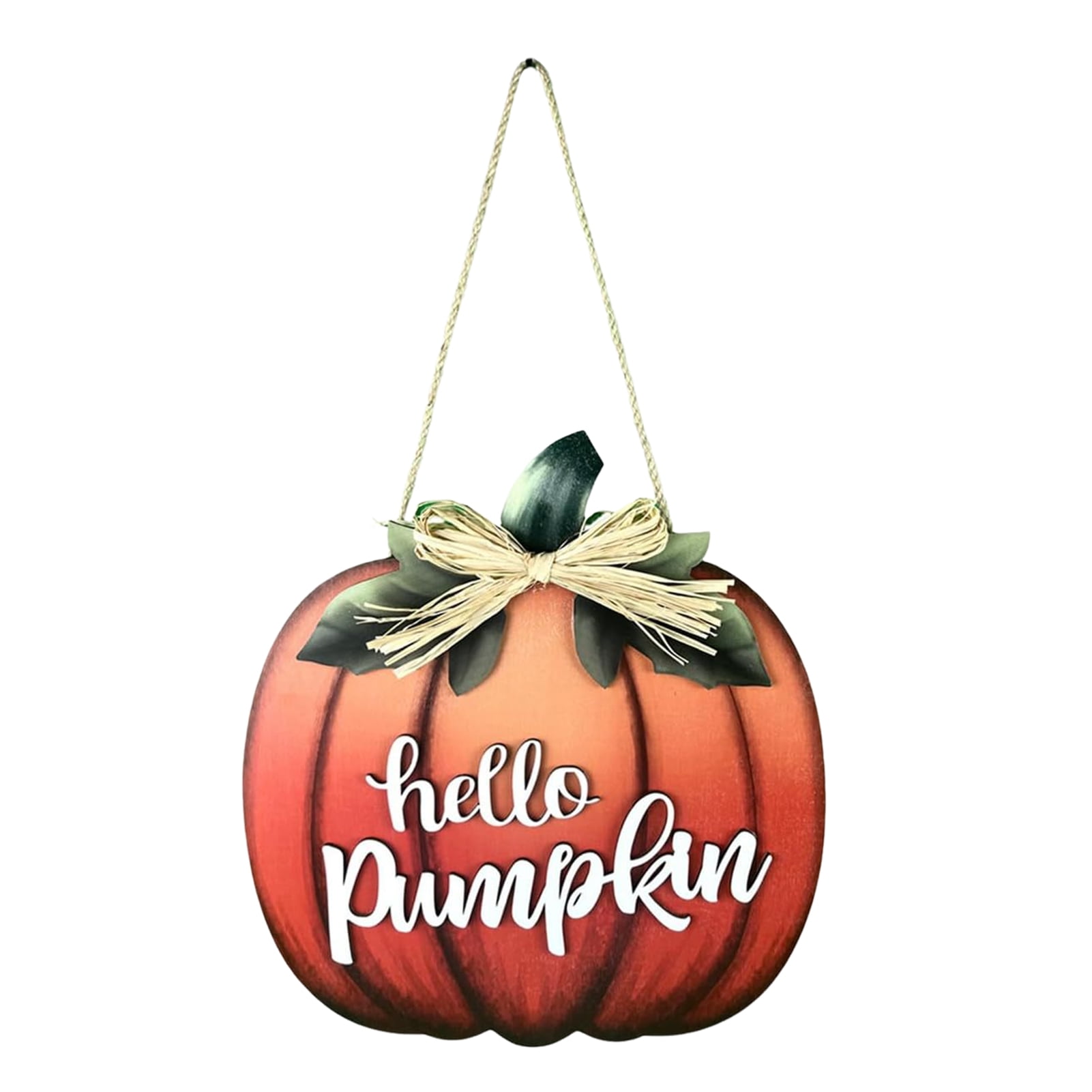 Hadanceo Hello Pumpkin Door Sign Wooden Rustic Farmhouse Autumn Fall ...