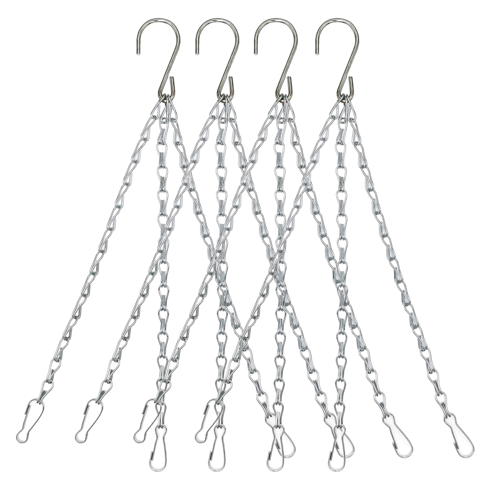 Hadanceo Hanging Chain,4Pcs/Set Flower Basket Hanger Double Hook Iron ...