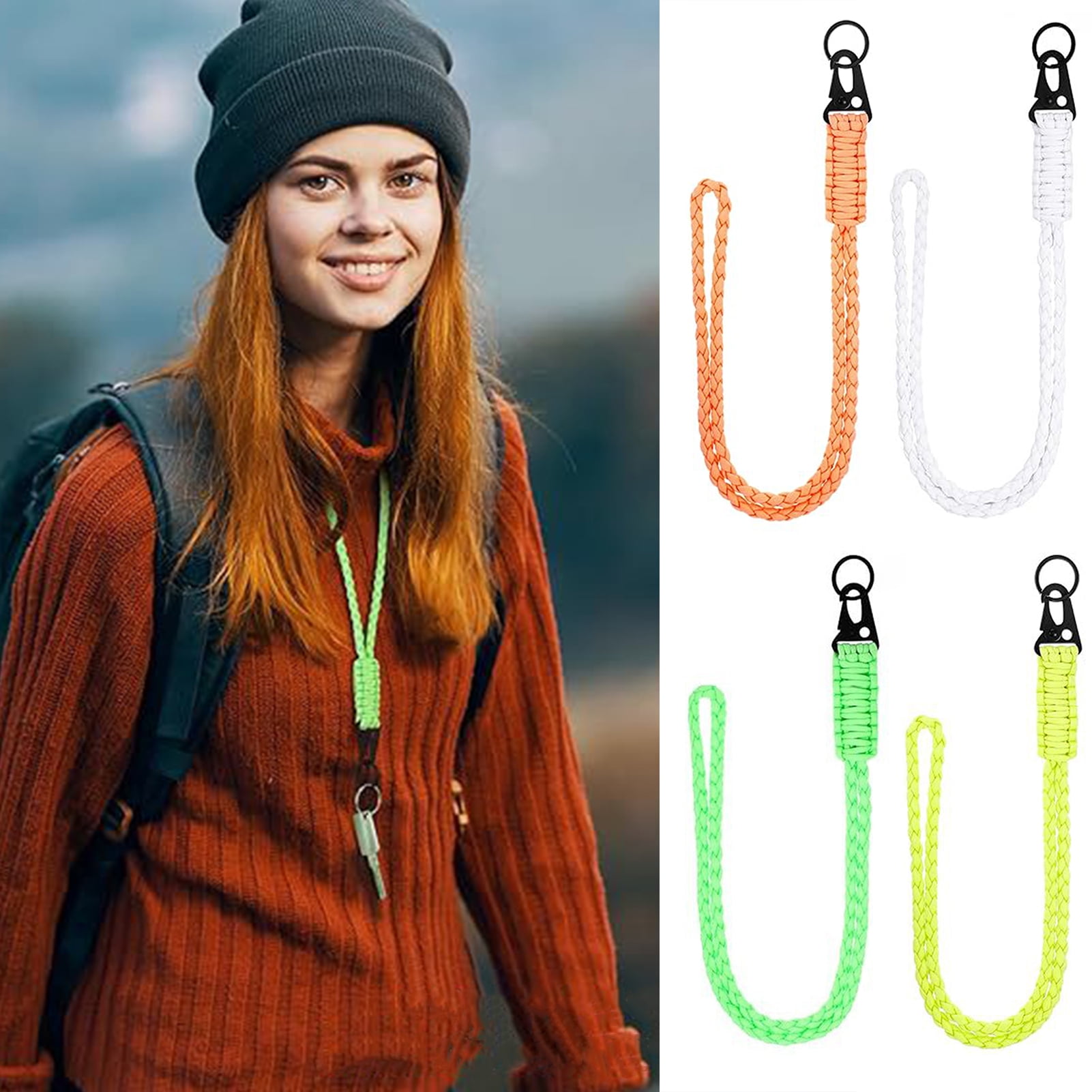 Hadanceo Heavy Duty Paracords Lanyard with Buckle Glow in The Dark ...