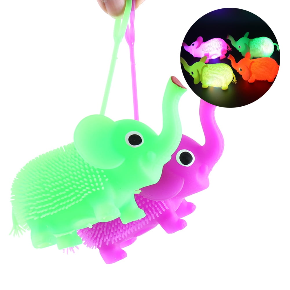 Hadanceo LED Glowing Hair Puffer Elephant Sensory Fidget Squeeze Stress ...