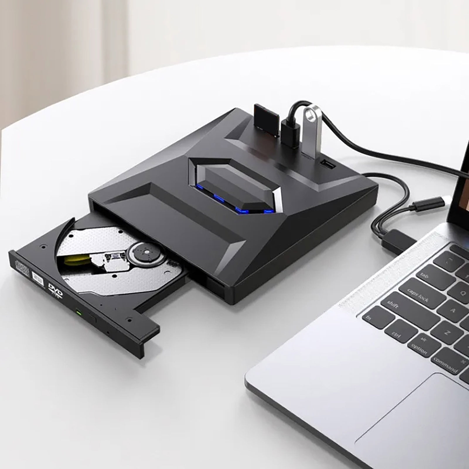 Hadanceo Laptop External DVD Drive Portable High Speed Read Write Type ...