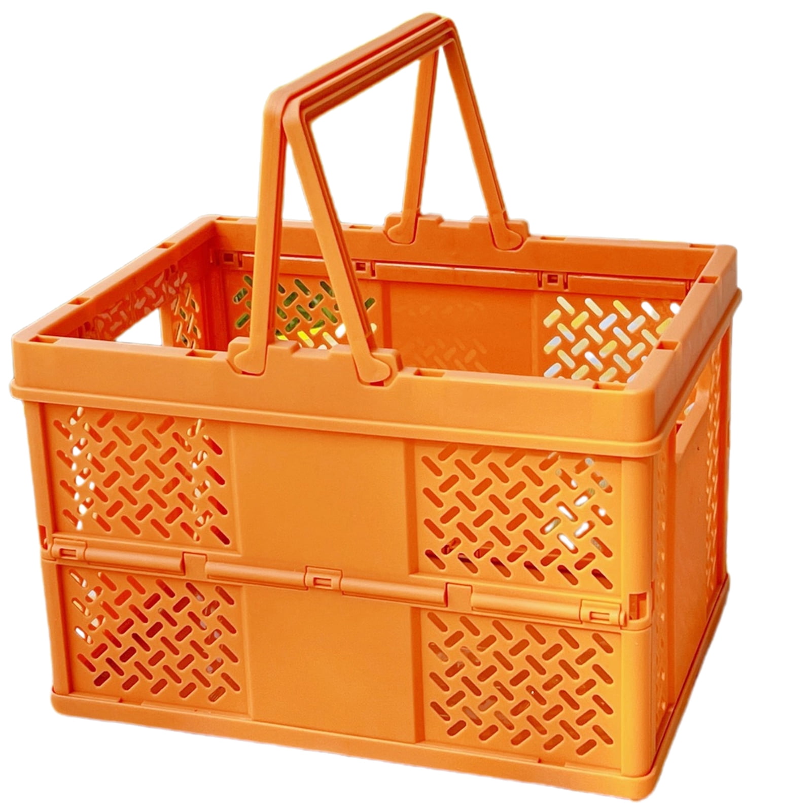 Hadanceo Picnic Food Storage Basket Large Capacity Solid Color with ...