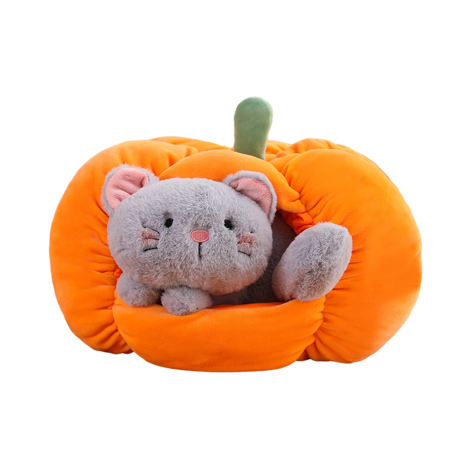 Hadanceo Pumpkin Doll Pet Nest Thick Elastic Cozy Cat Bed Fully Stuffed ...