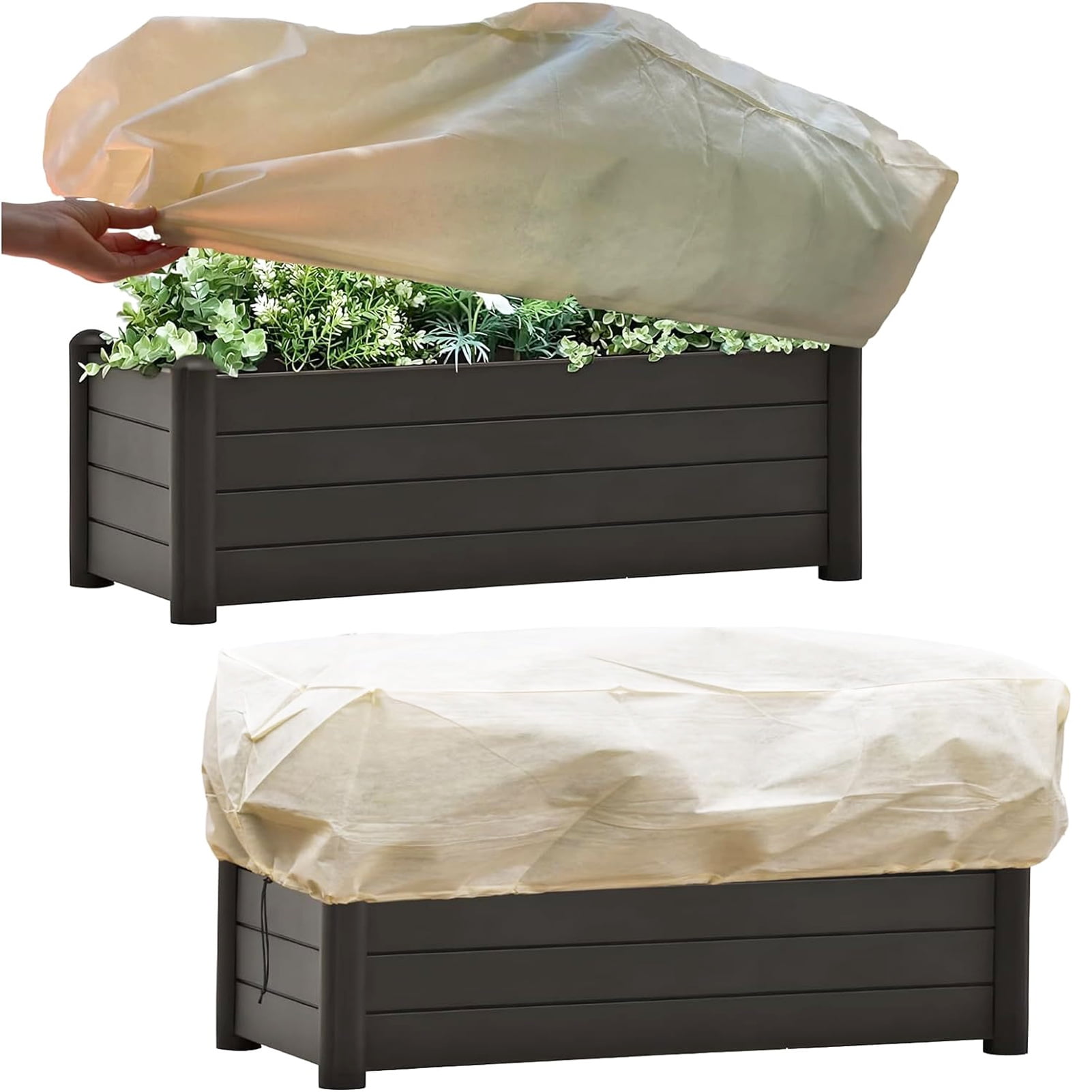 Hadanceo Rectangular Planter Box Protector Protects Plants from Frost ...
