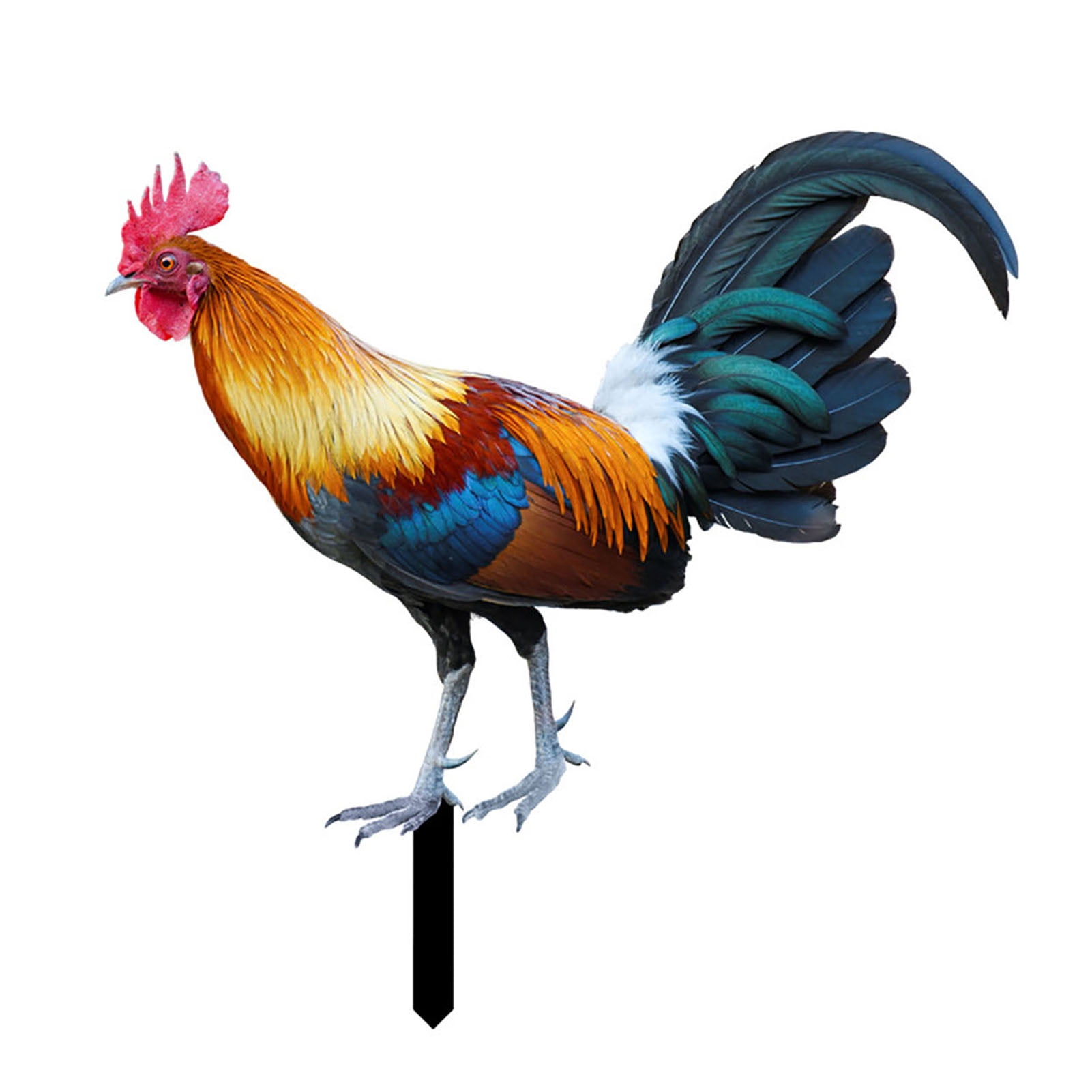 Hadanceo Rooster Stake Realistic Looking Weather-proof Sharp Tip Non ...