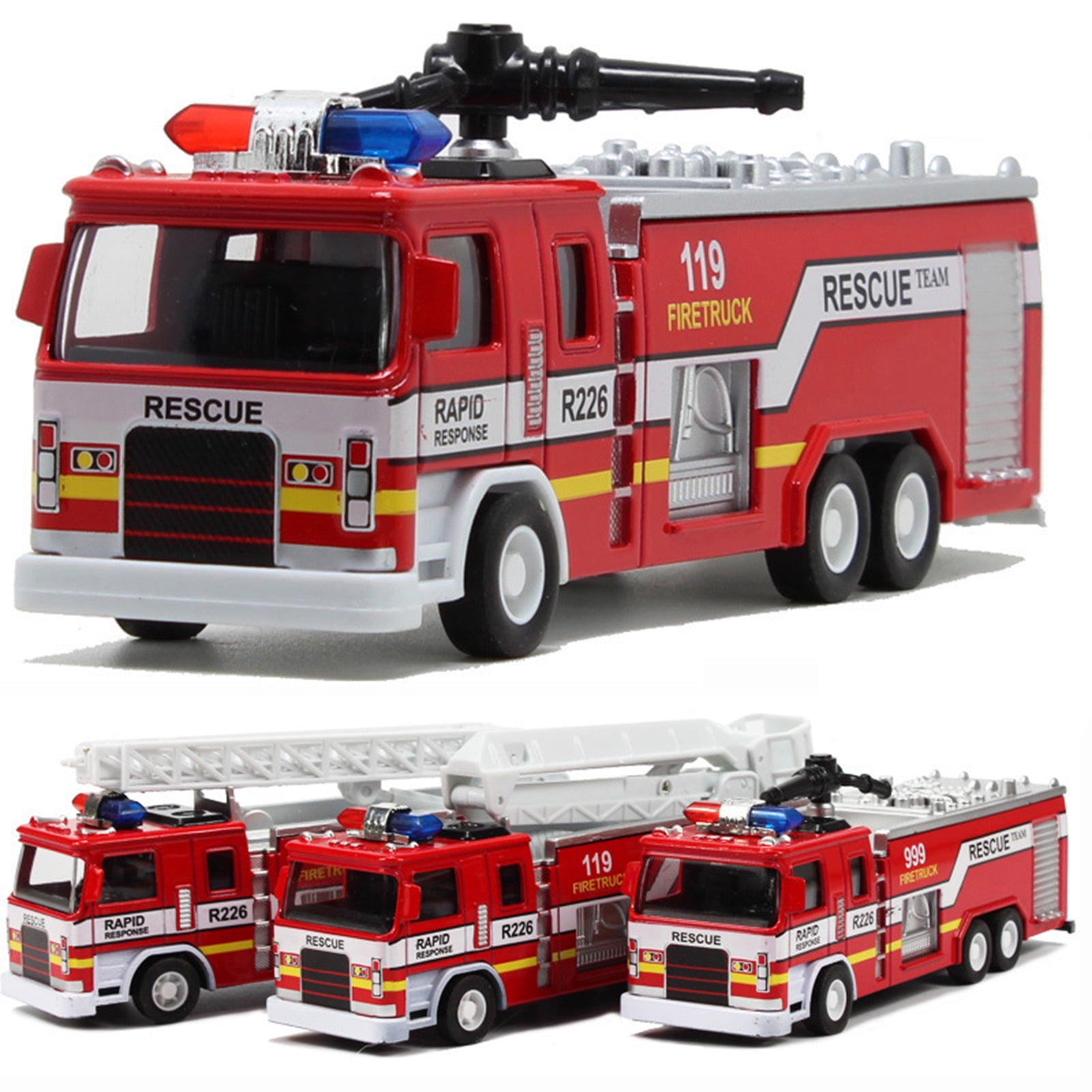 Hadanceo Simulation Fire-Truck Toy with Music & Light Realistic Ladder ...