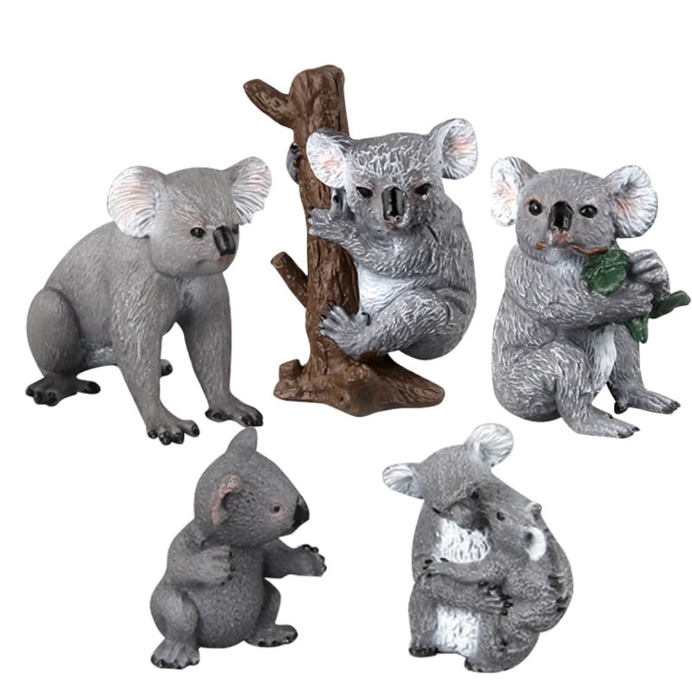 Hadanceo Simulation Mini Koala Animal Solid Model Figurine Desk ...