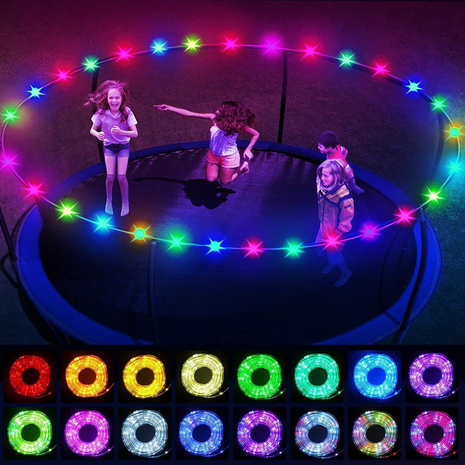 Hadanceo Trampoline LED Light Multiple Lighting Colors Remote Control ...