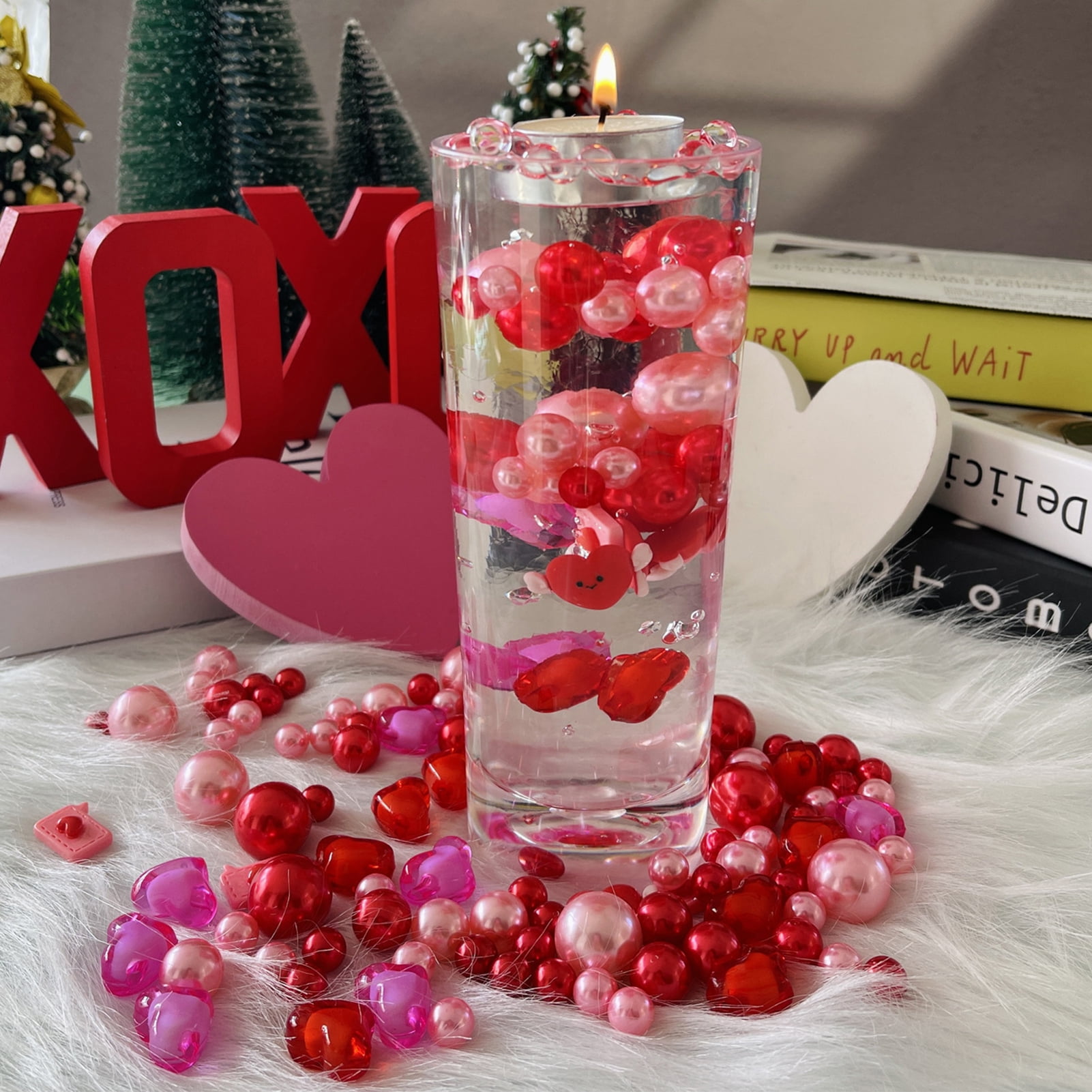 Hadanceo Valentine's Day Flower Vase Filler Decorations Vibrant Color ...