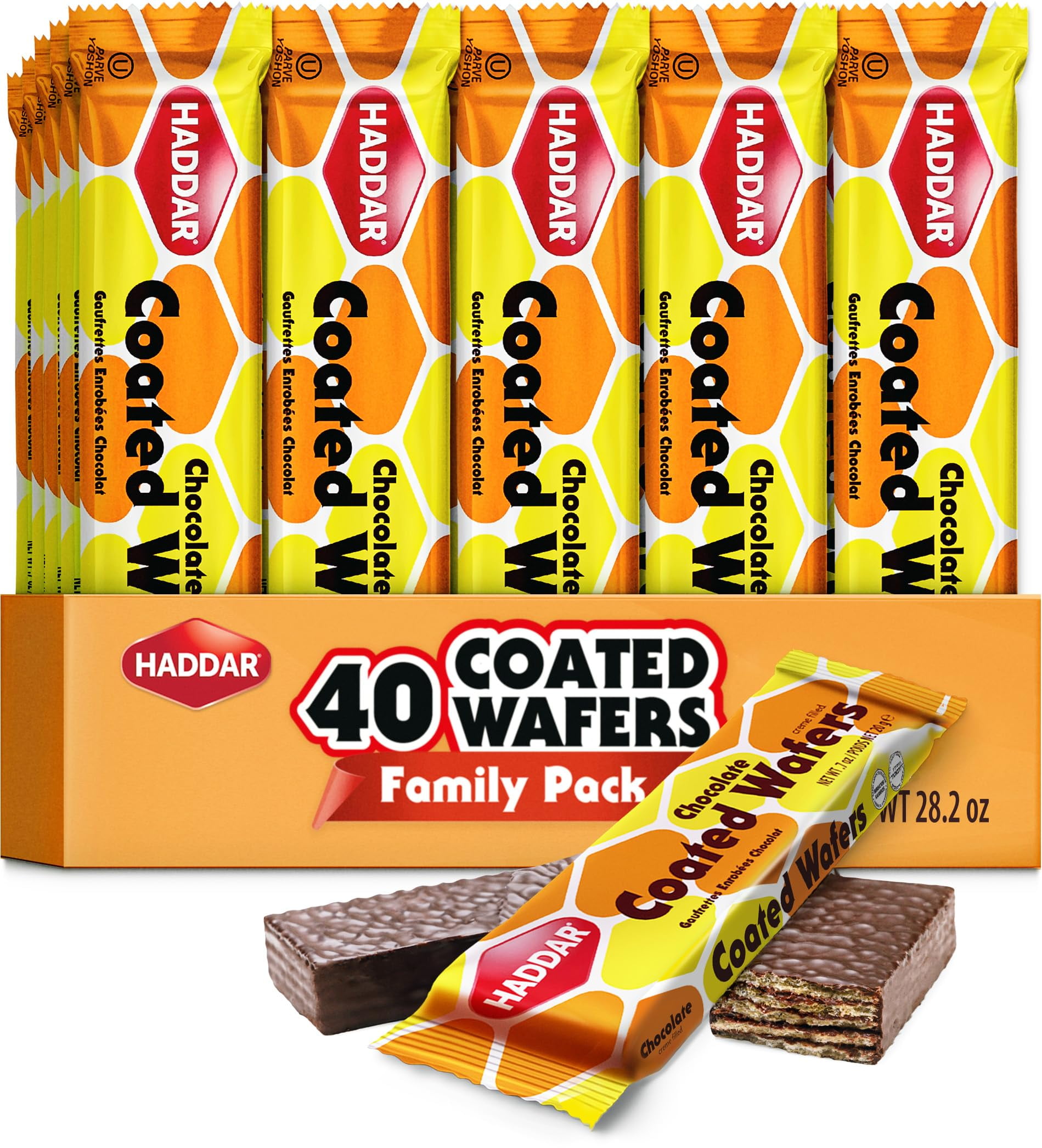 Haddar (40 Pack) Individually Wrapped HYZ01 Dairy Free Chocolate Coated ...