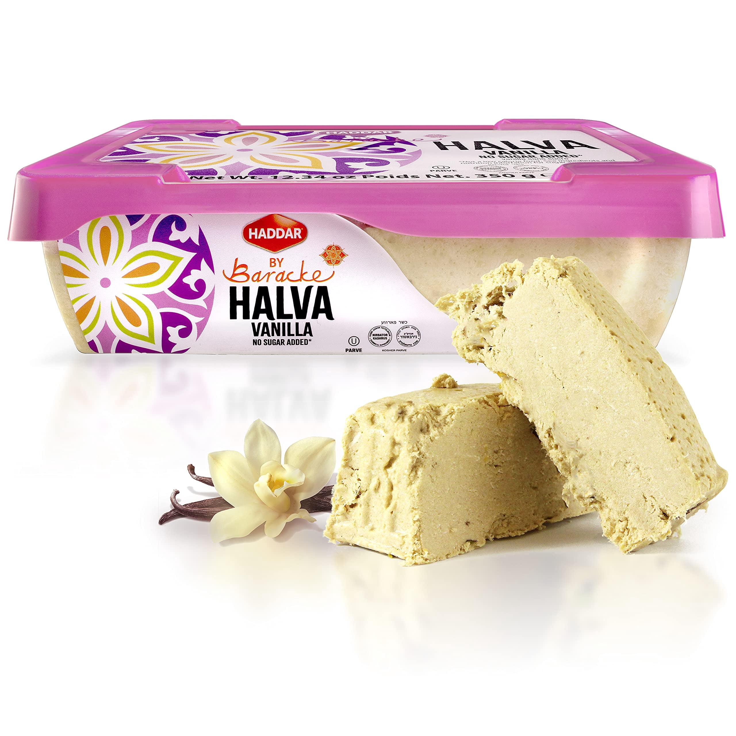 Haddar by Baracke Premium MZF22 Quality Vanilla Halva 12.34oz | Sugar ...