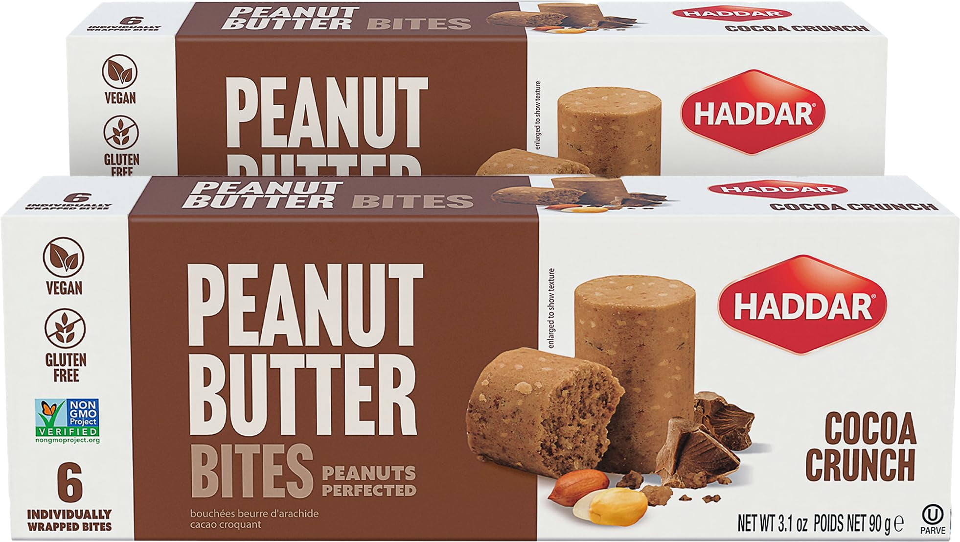 Haddar Cocoa Crunch Peanut Butter Bites, TVS1 (2 Pack - 12 Bites ...
