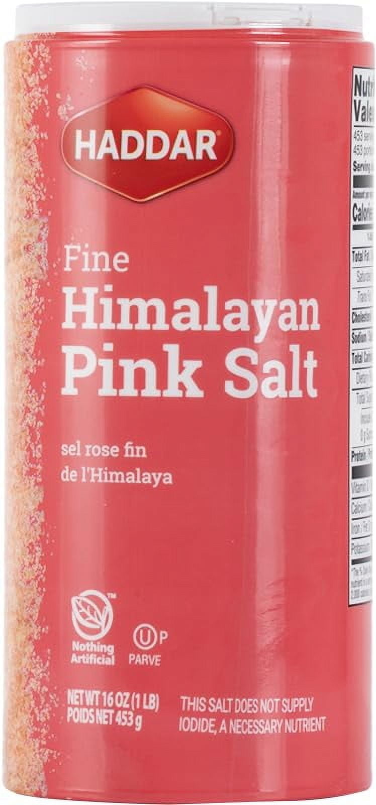 Haddar Fine Himalayan Pink Salt, HYZ01 16 oz (2 Pack) | Pure and ...