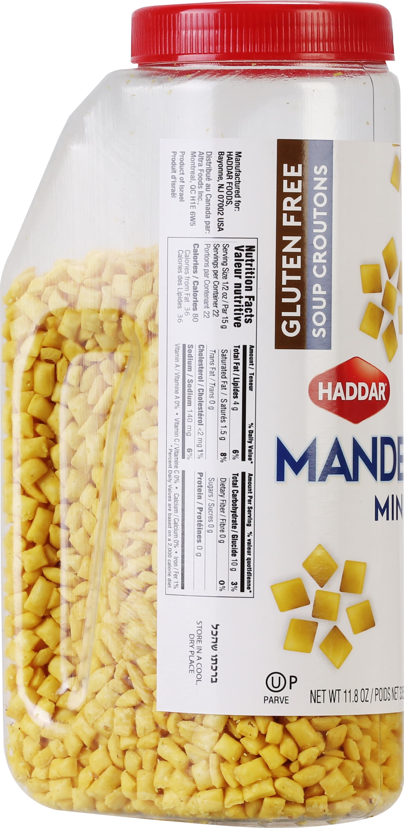 Haddar Kosher Mini Mandel Soup Croutons Gluten Free - Passover - 11.8 ...