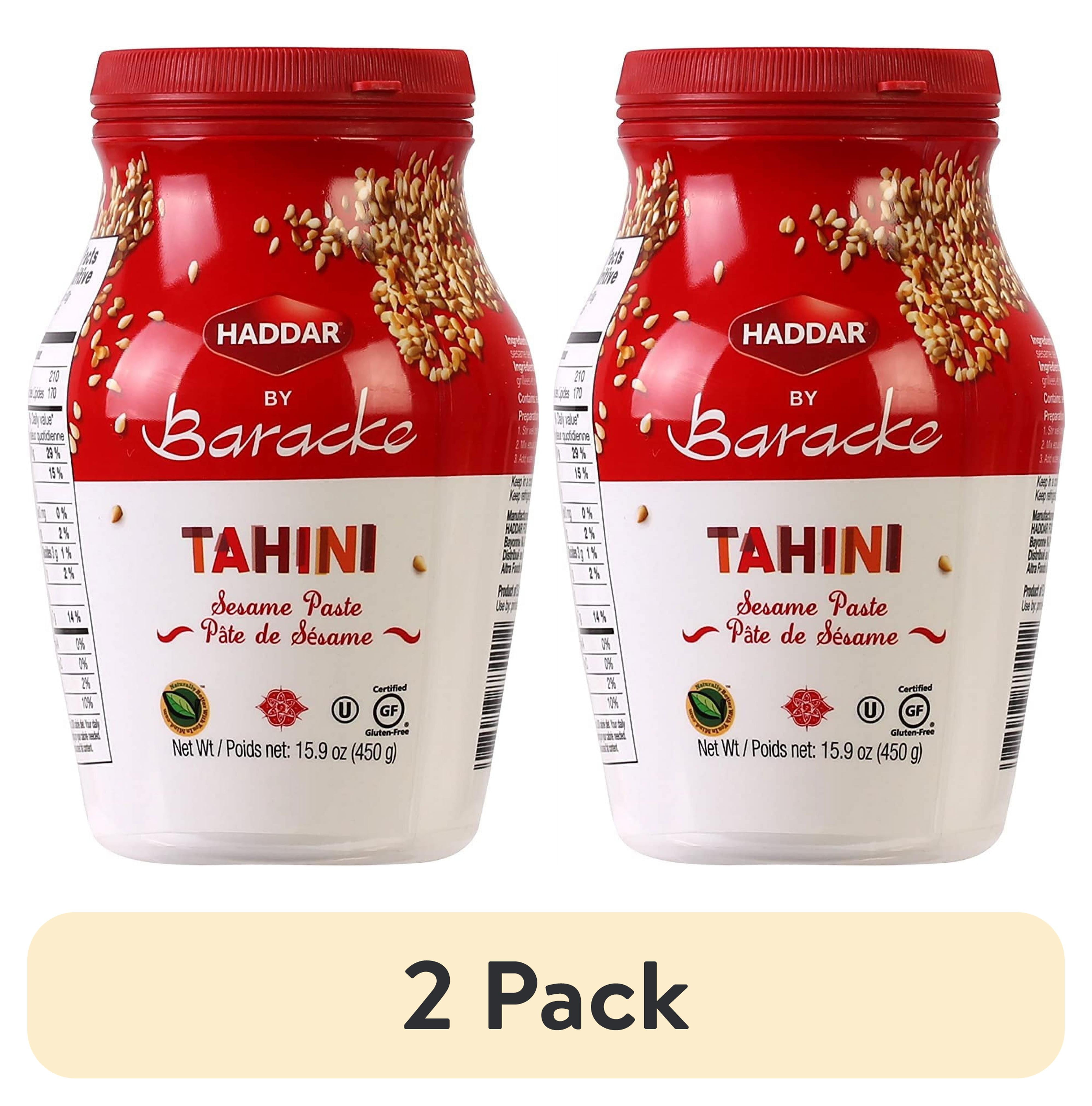(2 pack) Haddar by Baracke 100% Pure Ground Sesame Tahini,15.9oz ...