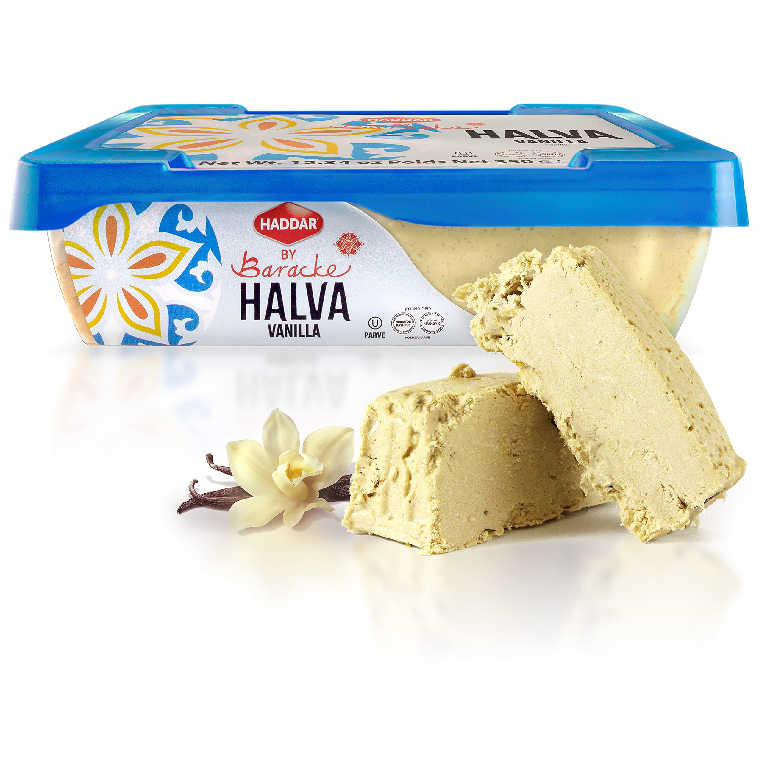 Haddar by Baracke Premium MFF30 Quality Vanilla Halva 12.34oz | Fine Sesame Seed Paste Dessert ...