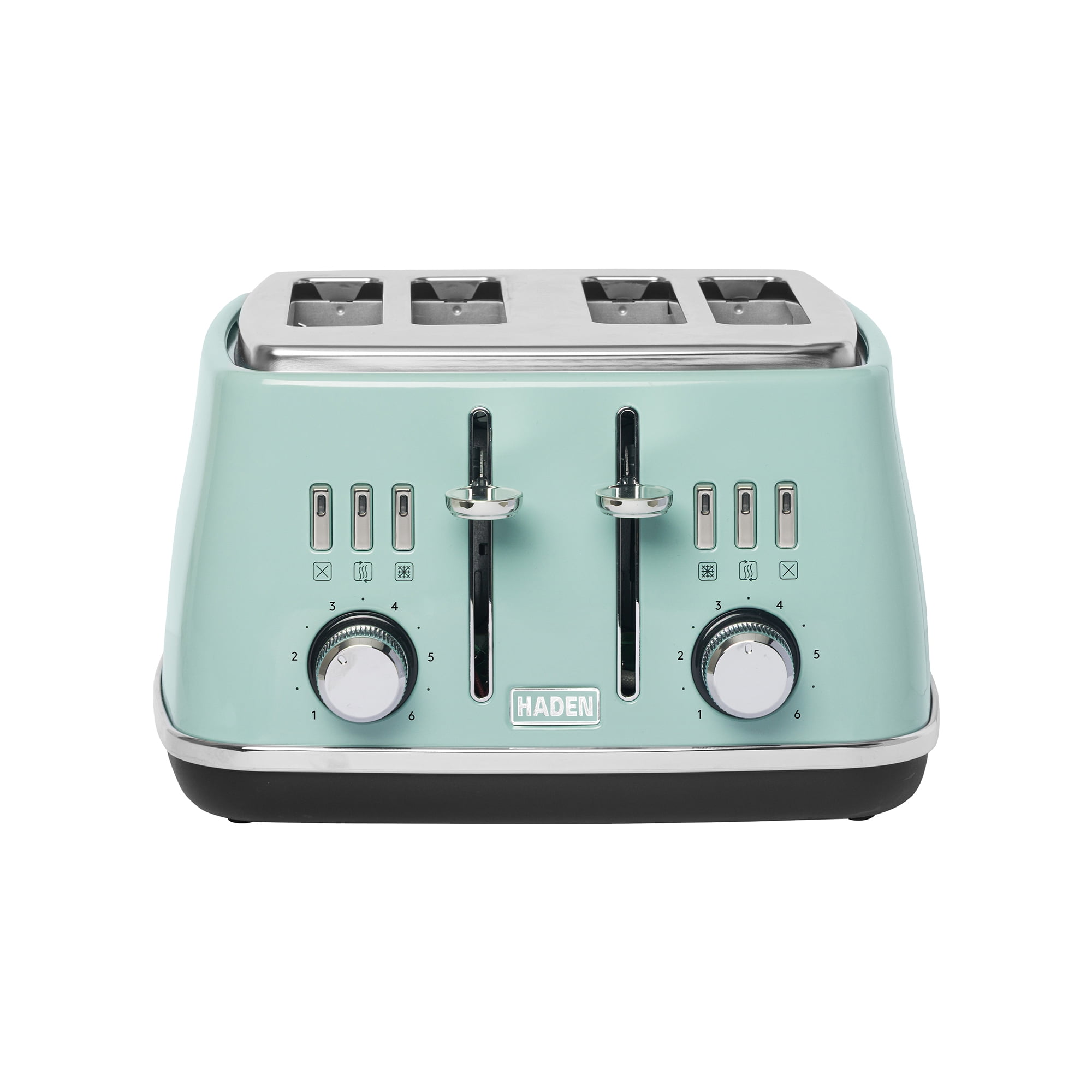Haden Cotswold 4-Slice Wide Slot Toaster, Adjustable Browning, Sage ...