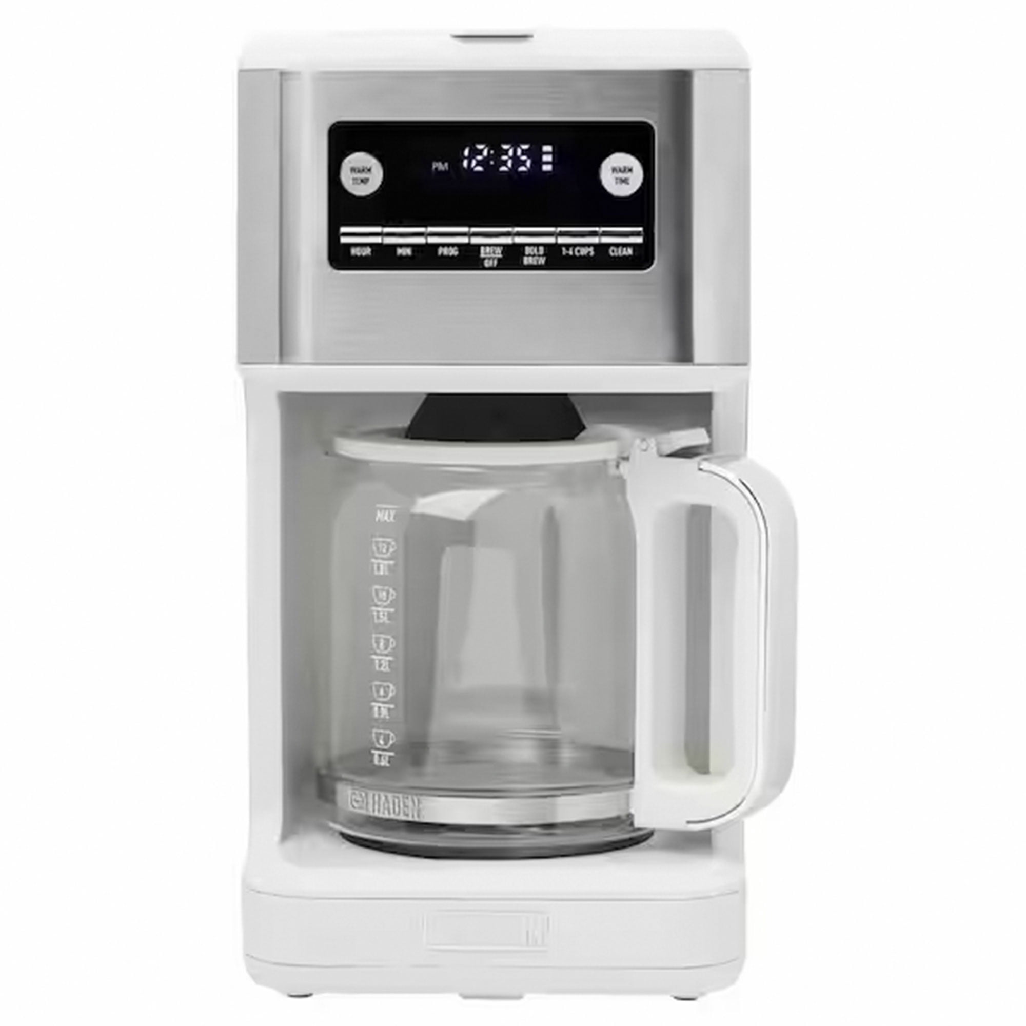 Haden Generous Brew 14 Cup Programmable Digital Coffee Maker, Ivory ...