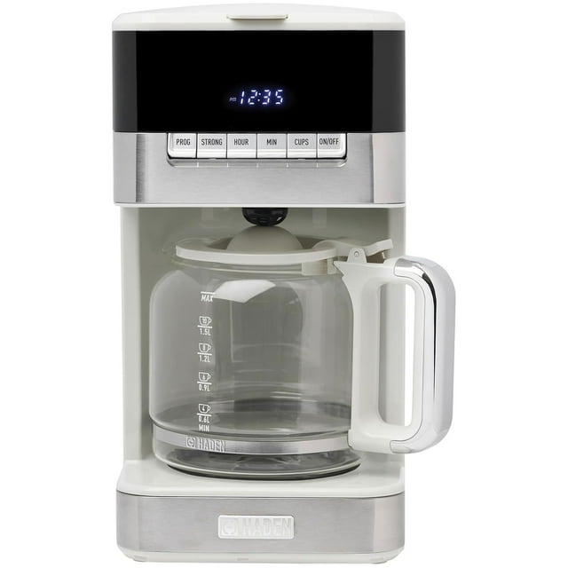 Haden Quintessential 12 Cup Programmable Digital Coffee Maker, Ivory ...