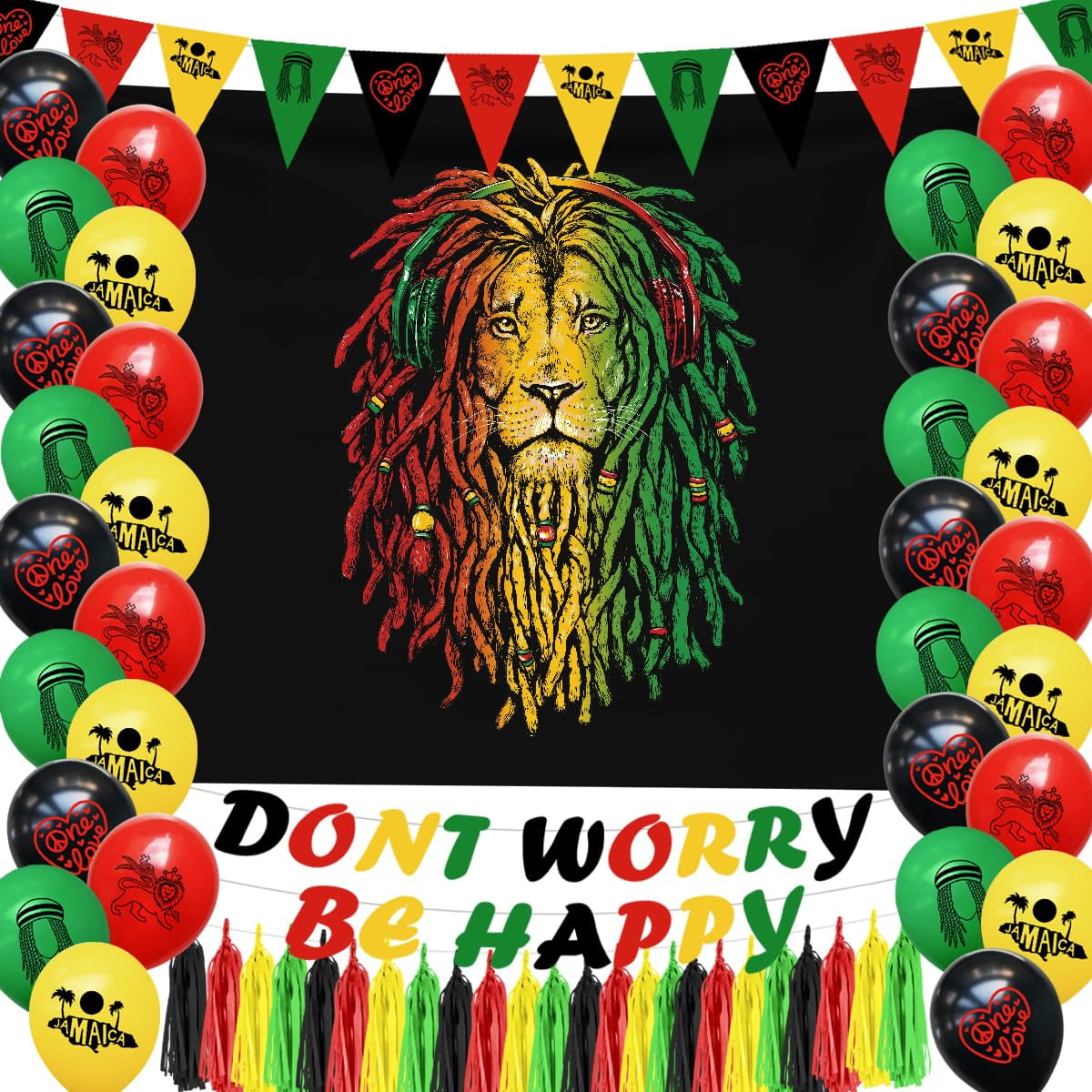 Hades Rasta Party Decorations MMF7 - Reggae Themed Decor - Jamaica ...