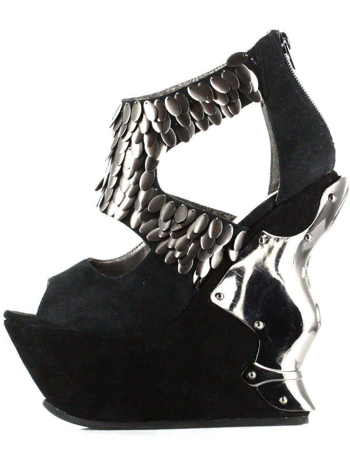 Hades Shoes Cosmo 6 Heel with 2 black suede platform Black / 9 ...