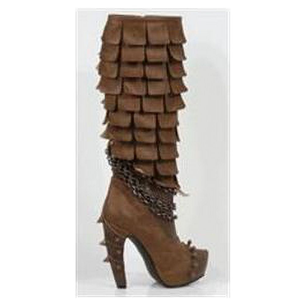 Hades Shoes H-Caymene Knee Boot with custom cut scale-like flaps Brown ...