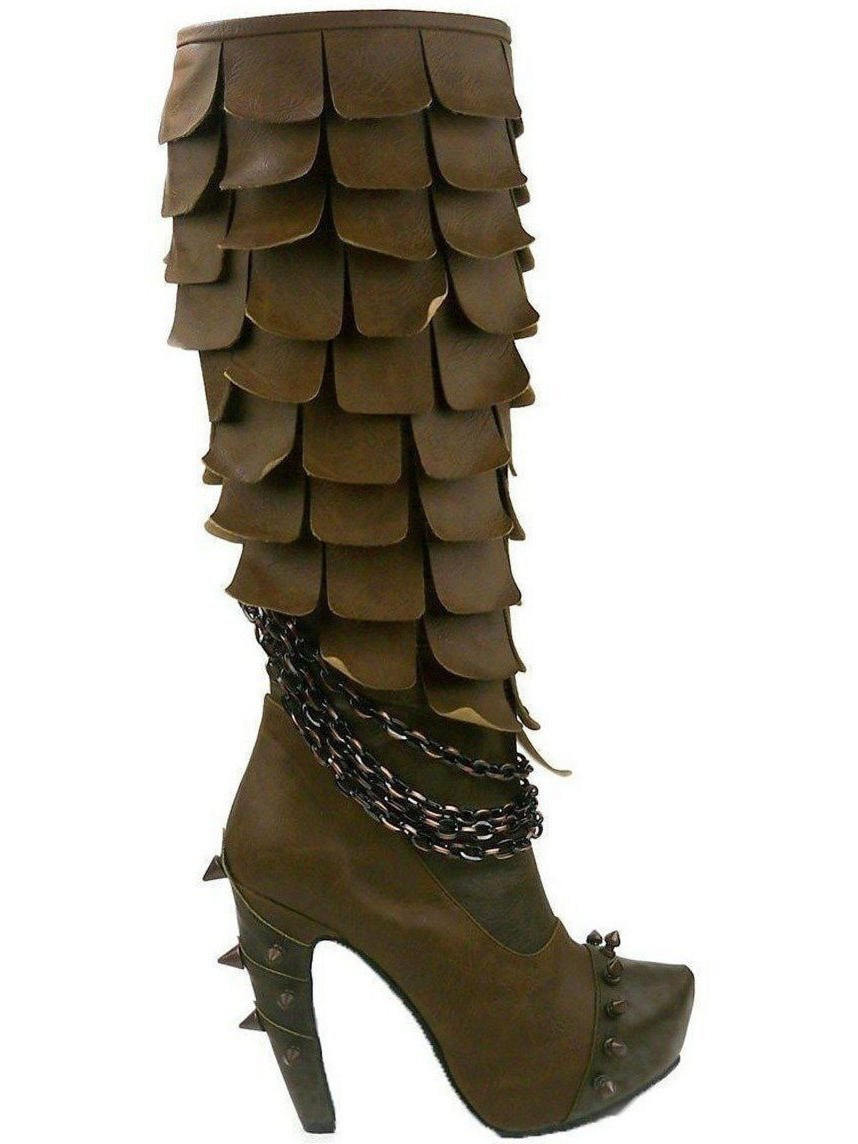 Hades Shoes H-Caymene Knee Boot with custom cut scale-like flaps ...