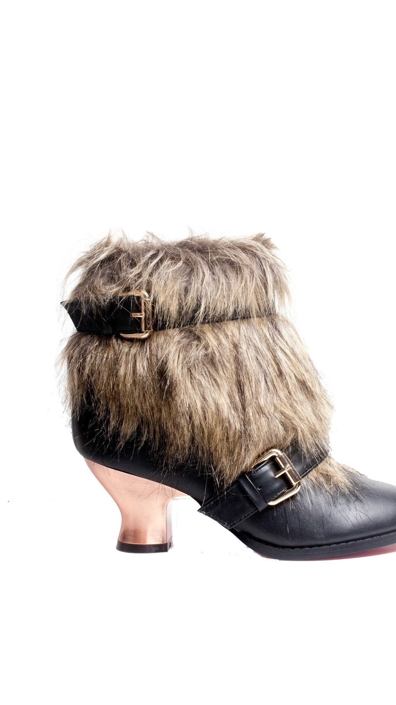 Hades Shoes H-ELEN Animal friendly fur and synthetic leather low boot ...