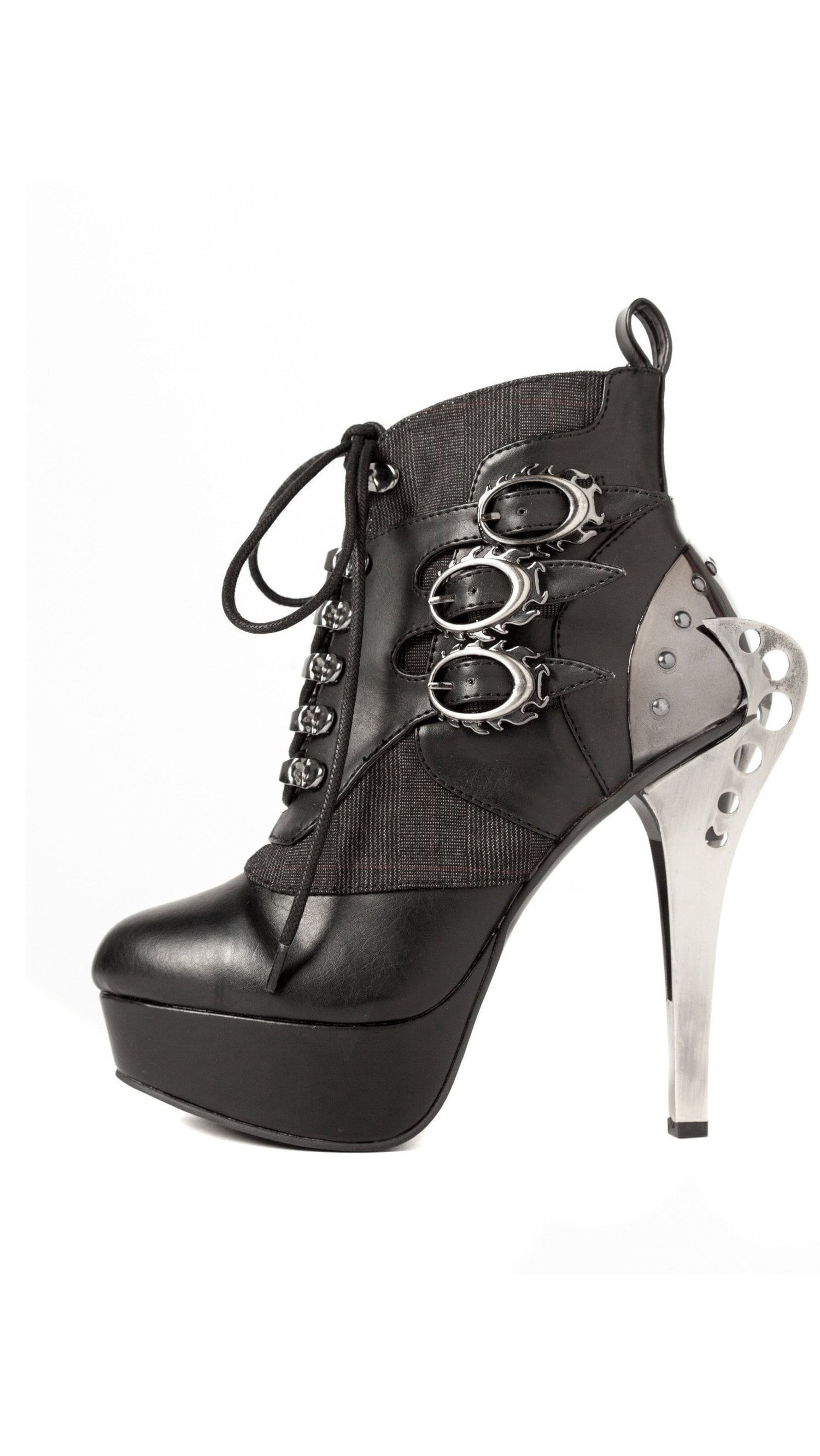 Hades Shoes H-NEMO Oxford style 5 Steampunk double metal heel 7 / Black ...