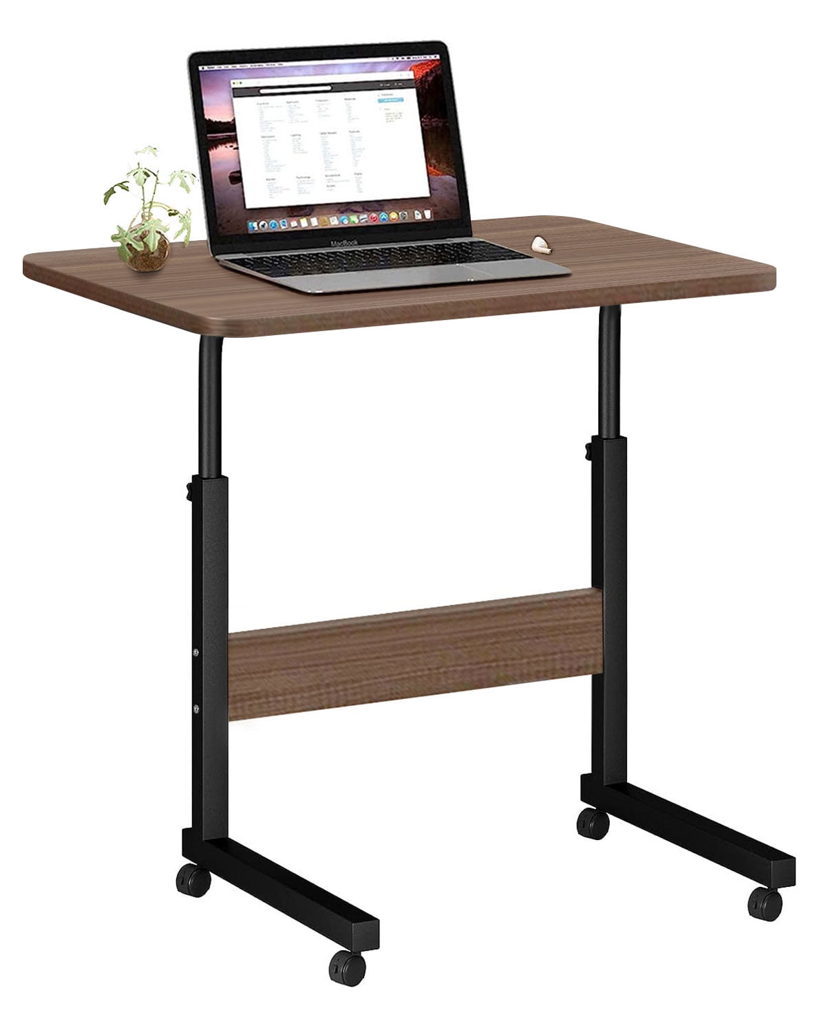 Adjustable Rolling Laptop Desk: Compact Portable Home Office-Study ...