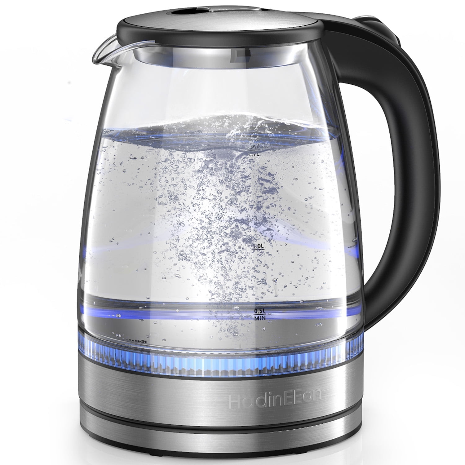 HadinEEon Electric Kettle, 1.7L Glass Boiler Electric Tea Kettle with ...