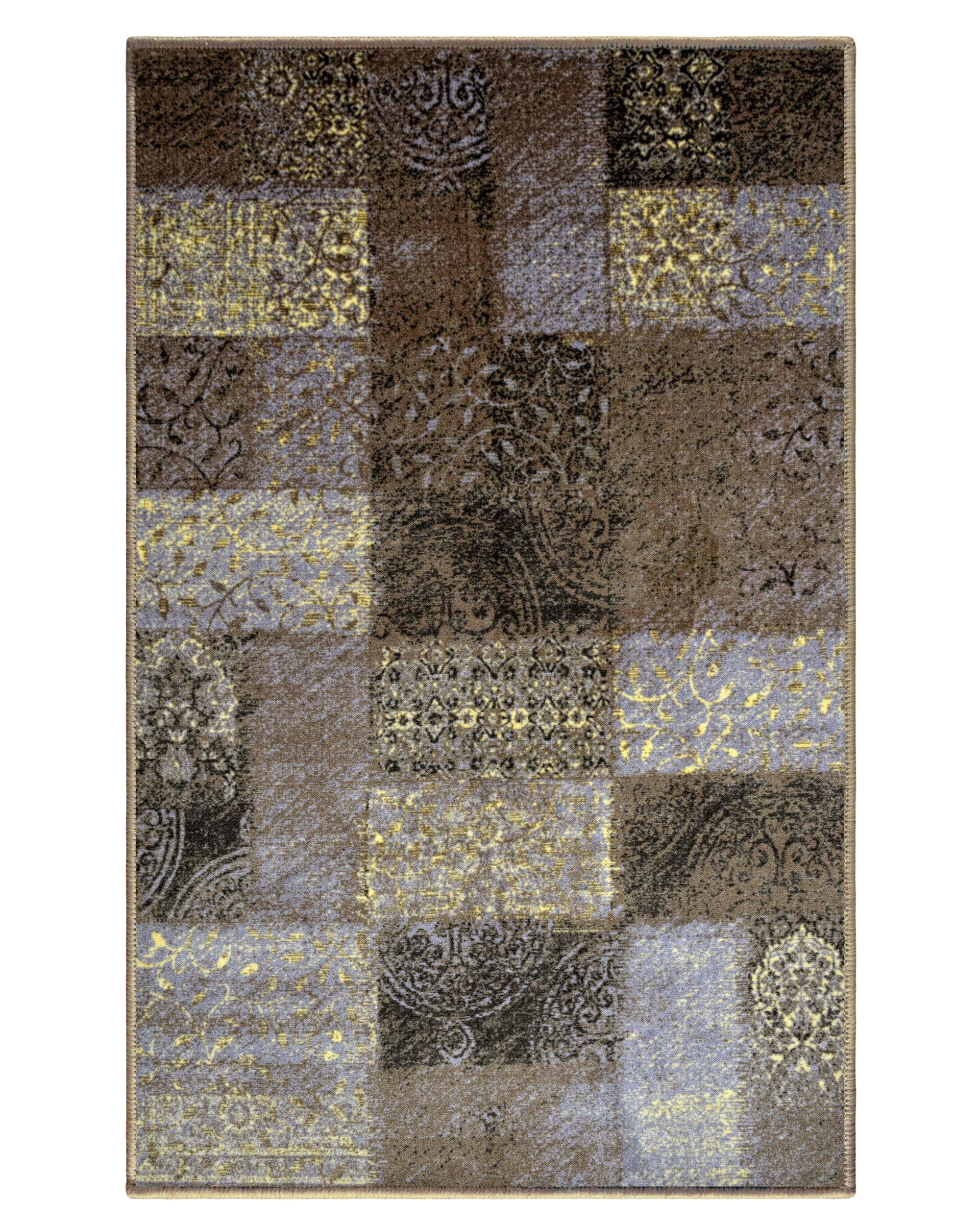 Hadley Damask Non-Slip Indoor Washable Area Rug by Blue Nile Nills - 6 ...