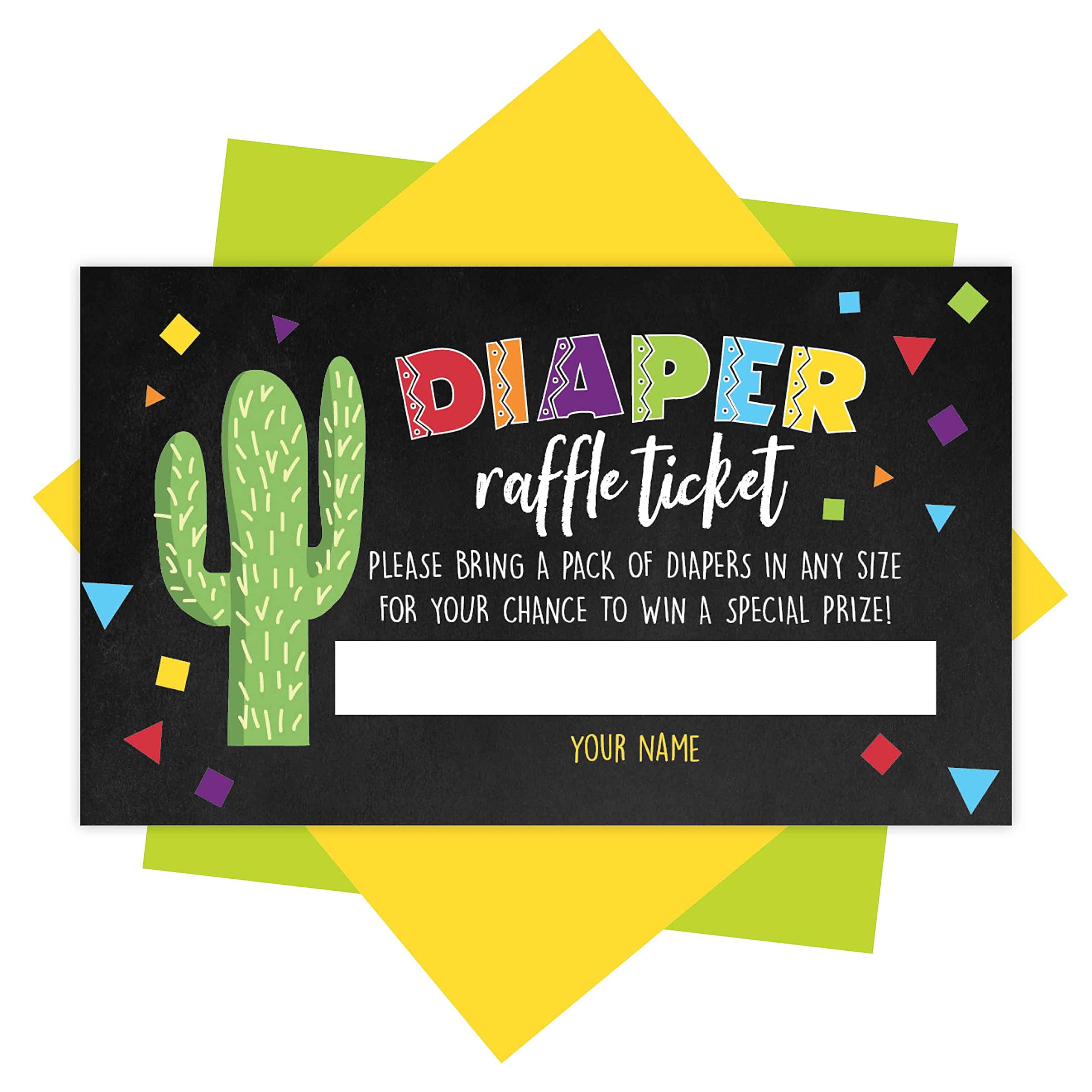 Hadley Designs 25 Baby DHF10 Shower Diaper Raffle Tickets For Baby ...