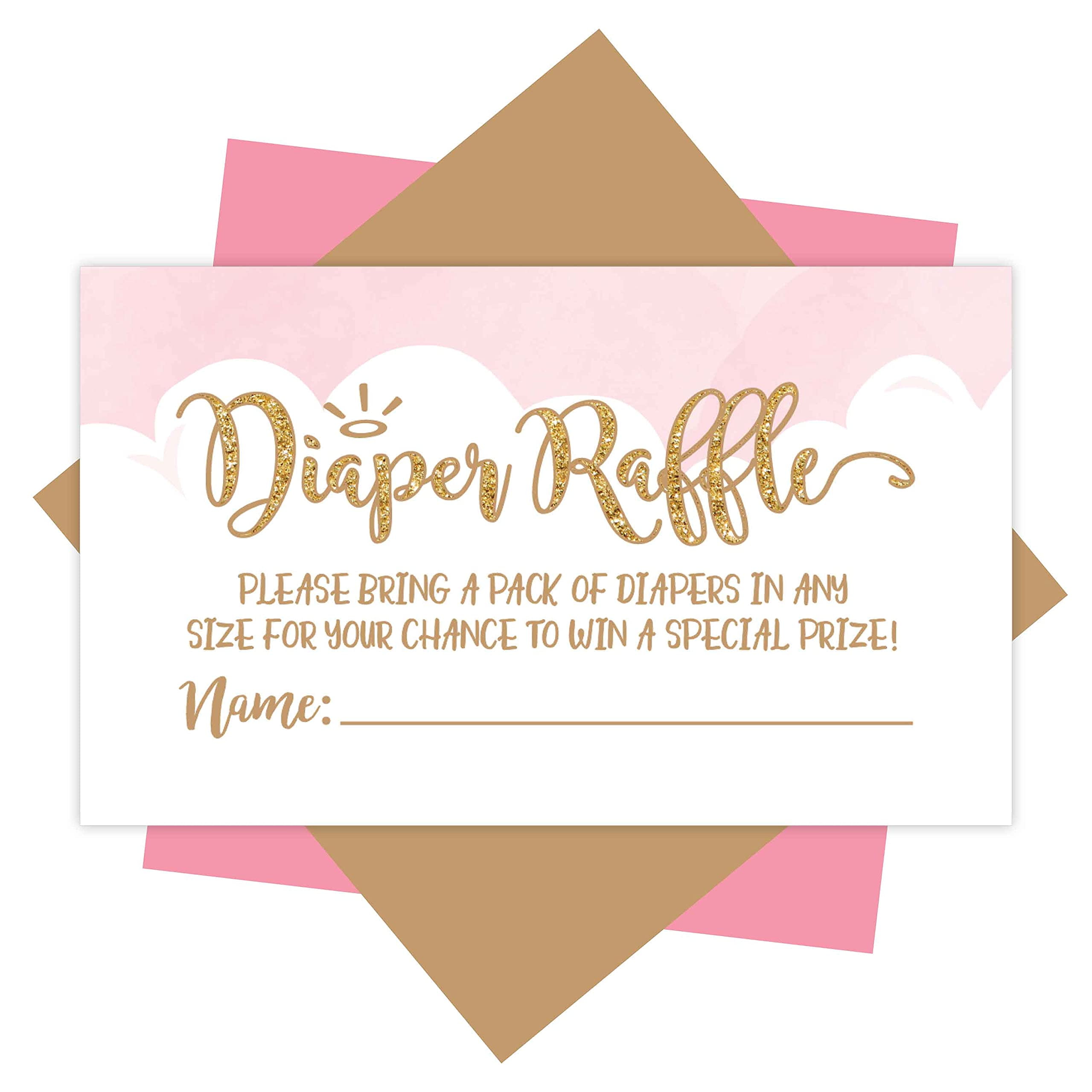 Hadley Designs 25 Baby DHF10 Shower Diaper Raffle Tickets Baby Shower ...