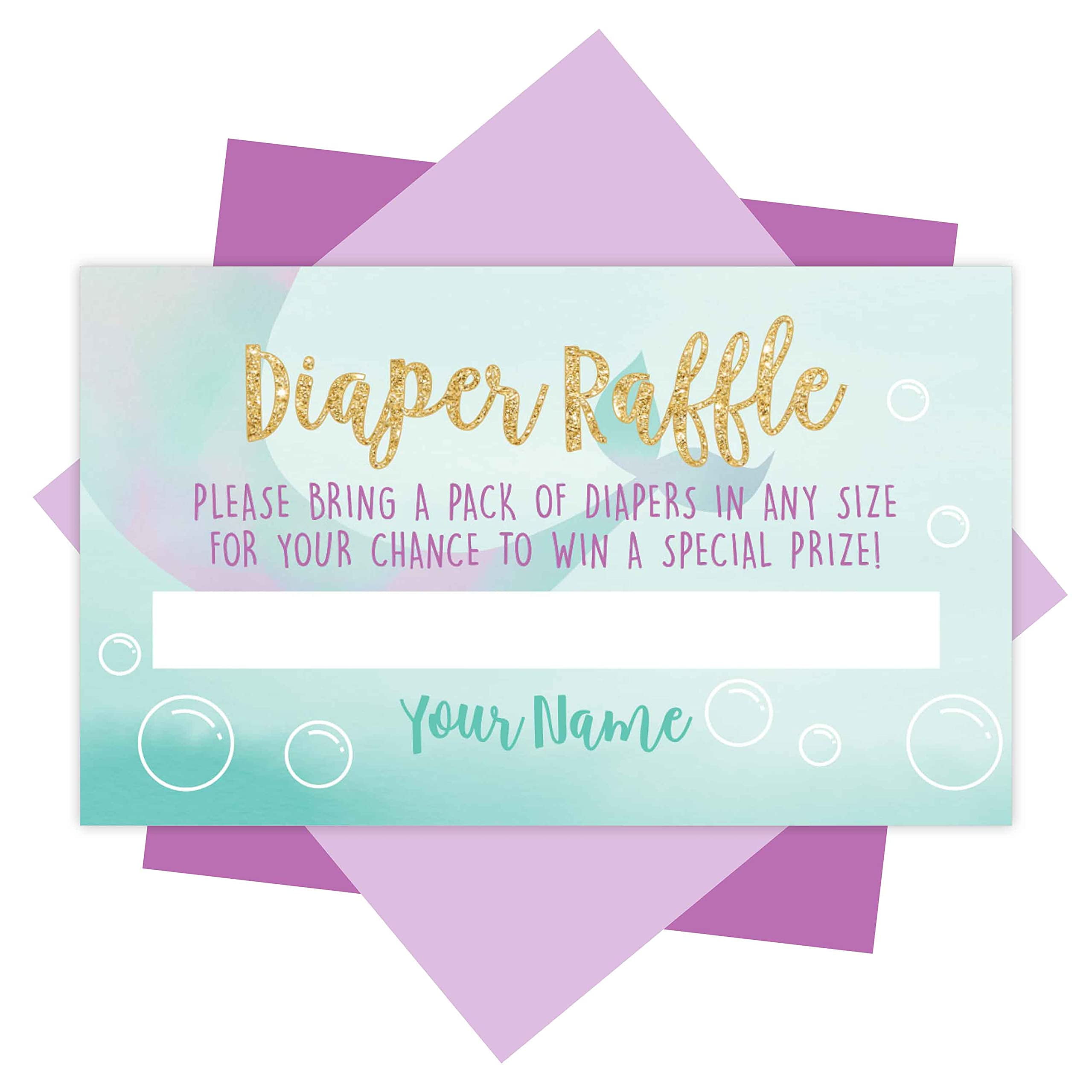 Hadley Designs 25 Baby DHF10 Shower Diaper Raffle Tickets Baby Shower ...