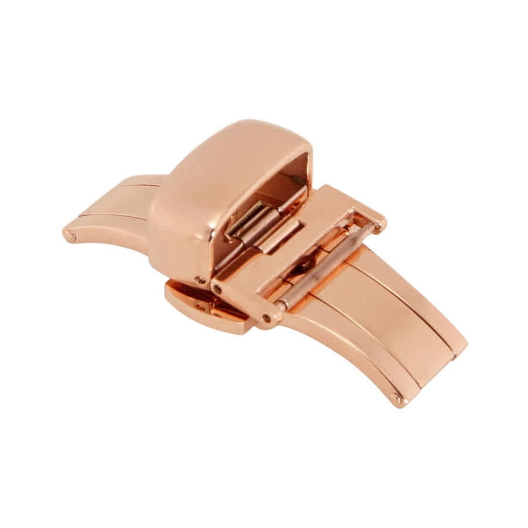 Hadley Roma 16mm Shiny Rose Tone Push Button Butterfly Clasp - Walmart.com