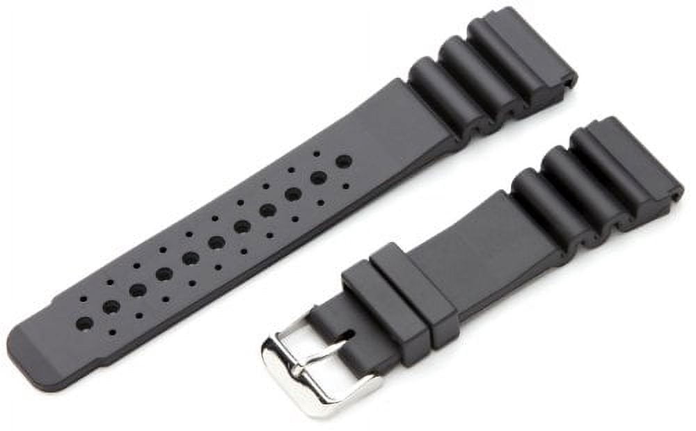Hadley-Roma 24mm Gender Men Rubber Watch Strap Band Color:Black (Model ...