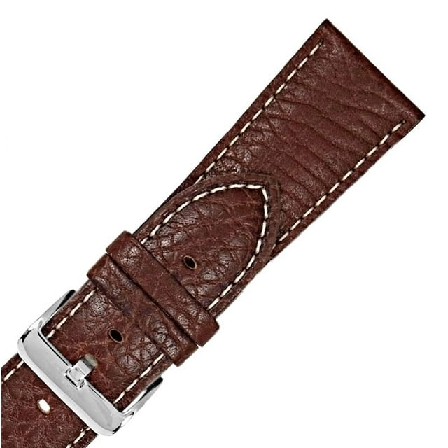Hadley Roma Genuine Leather Contrast Mens Watch Strap, 30mm, Brown ...