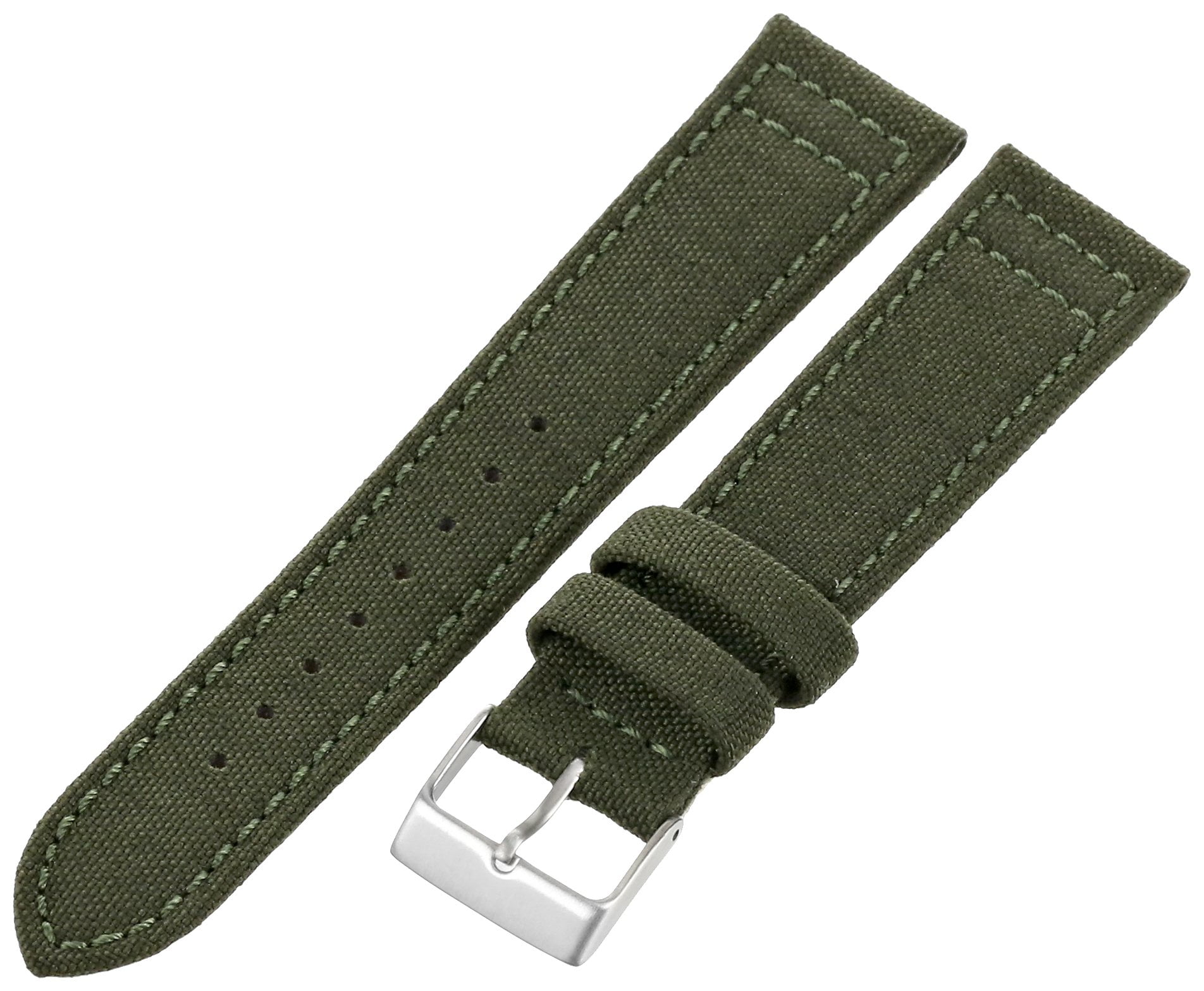 Hadley-Roma MS-850 20mm Olive Green 'Cordura Men's Genuine Watch Band ...