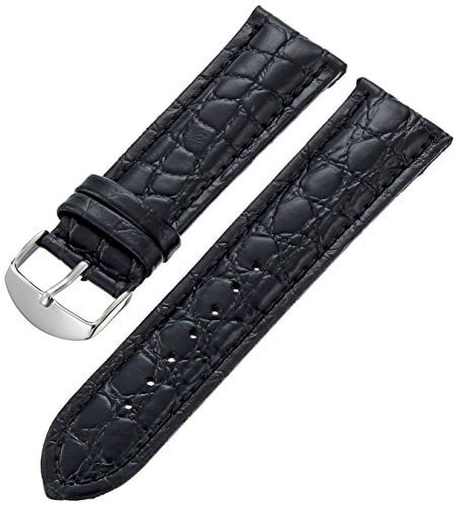 Hadley-Roma Men's 20mm Crocodile-Grained Leather Watch Strap, Heavy ...
