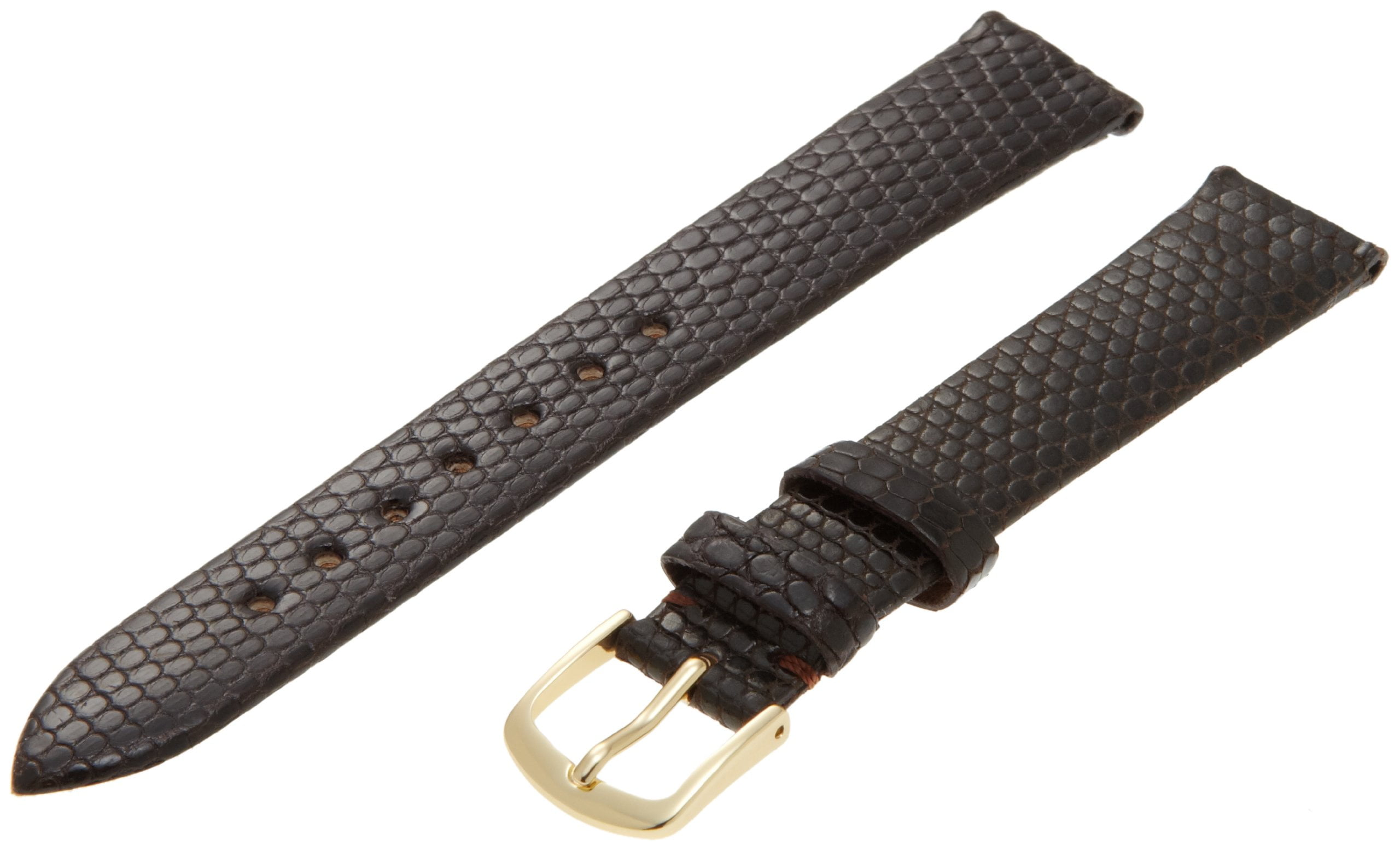 Hadley-Roma Men's MSM700LB-200 20mm Long Brown Genuine Lizard Leather ...