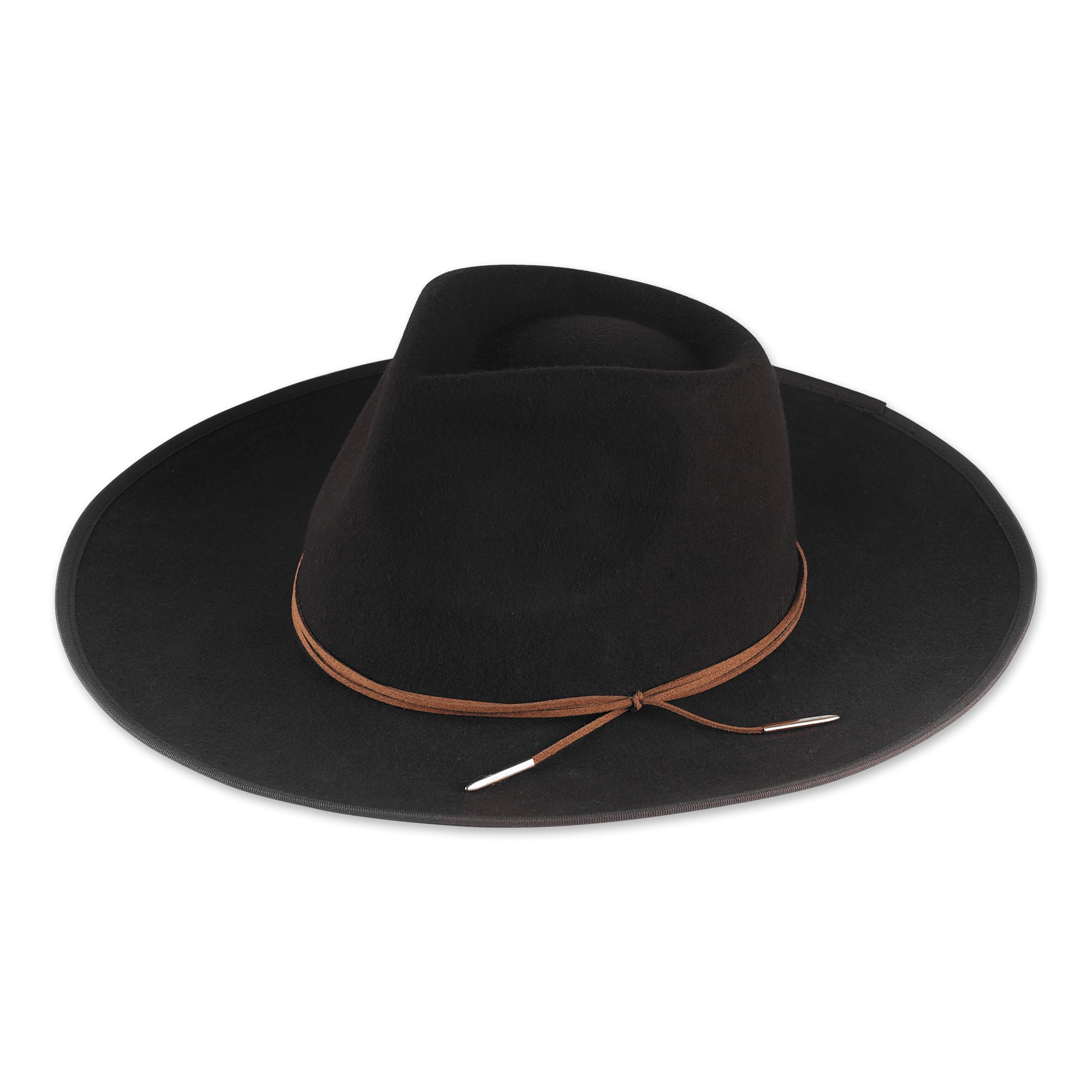 Hadley Wren Faye Wool Panama Hat - Black - Walmart.com