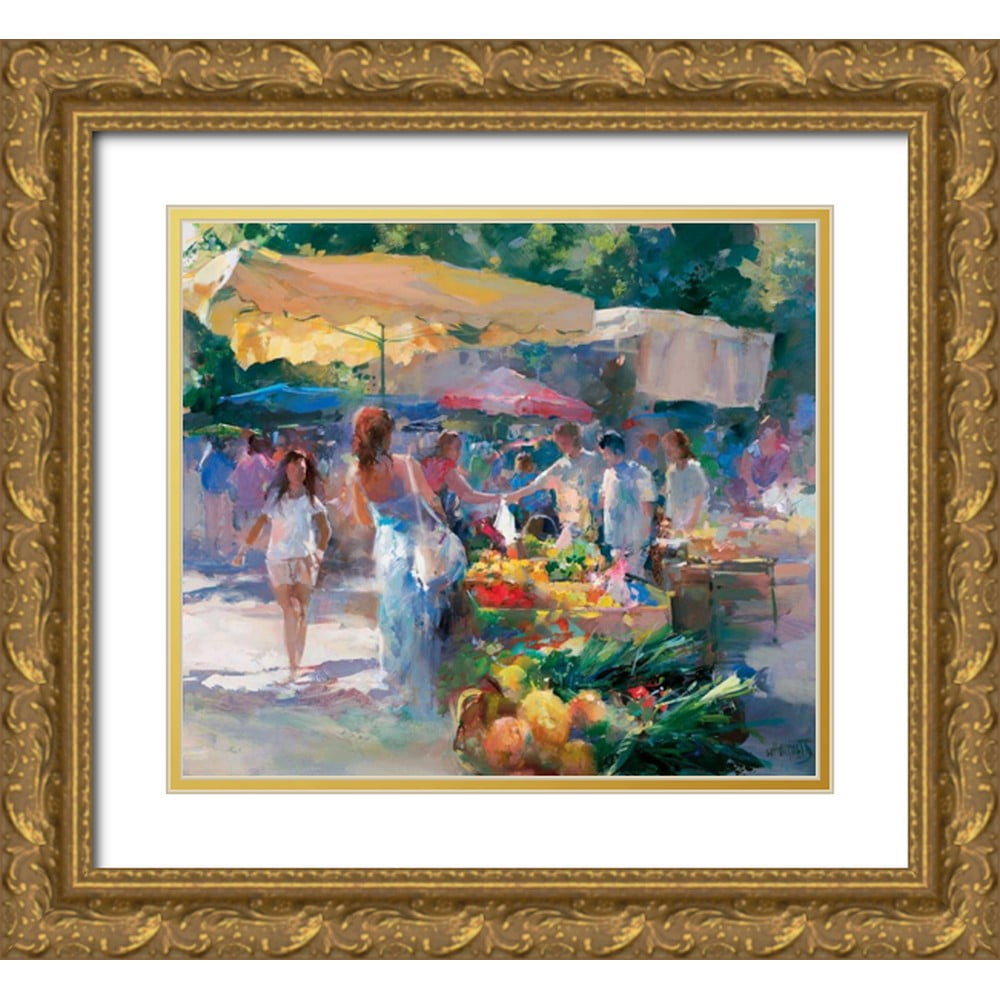 Haenraets, Willem 29x26 Gold Ornate Wood Framed with Double Matting ...