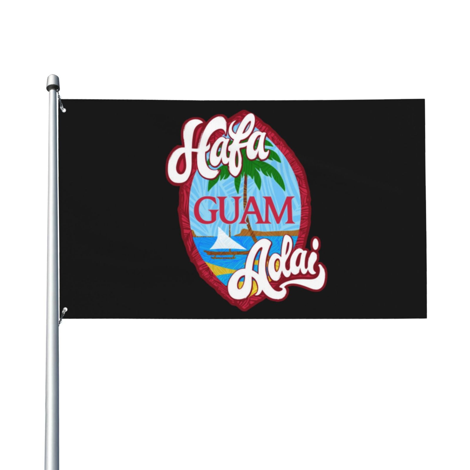 Hafa Adai Shield Guam Pride 3x5ft Outdoor Decorative Flag - Polyesters ...