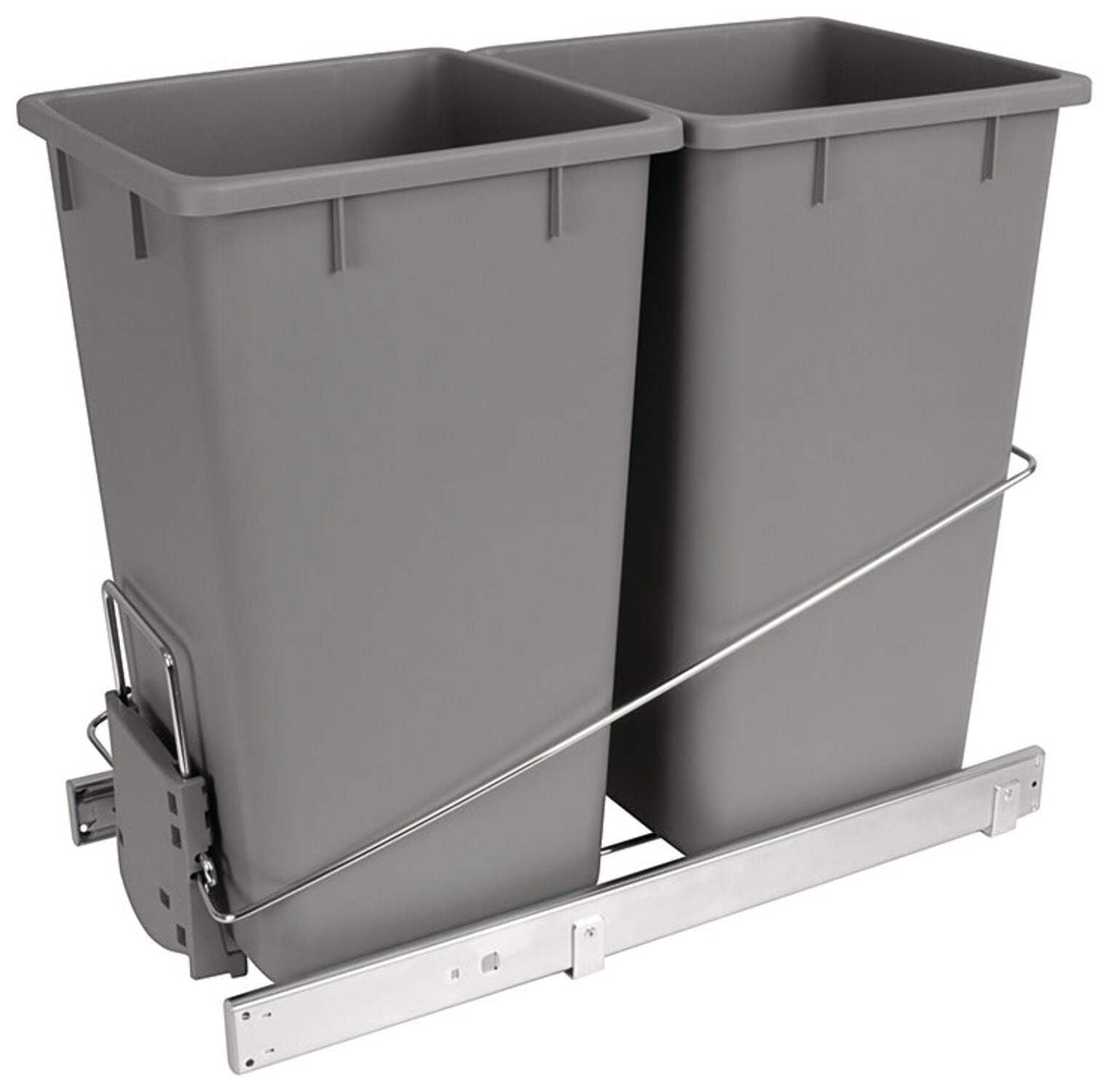 Häfele Double 27 Qt Soft-Close Pull-Out Trash Bin System – 54 Qt Total ...