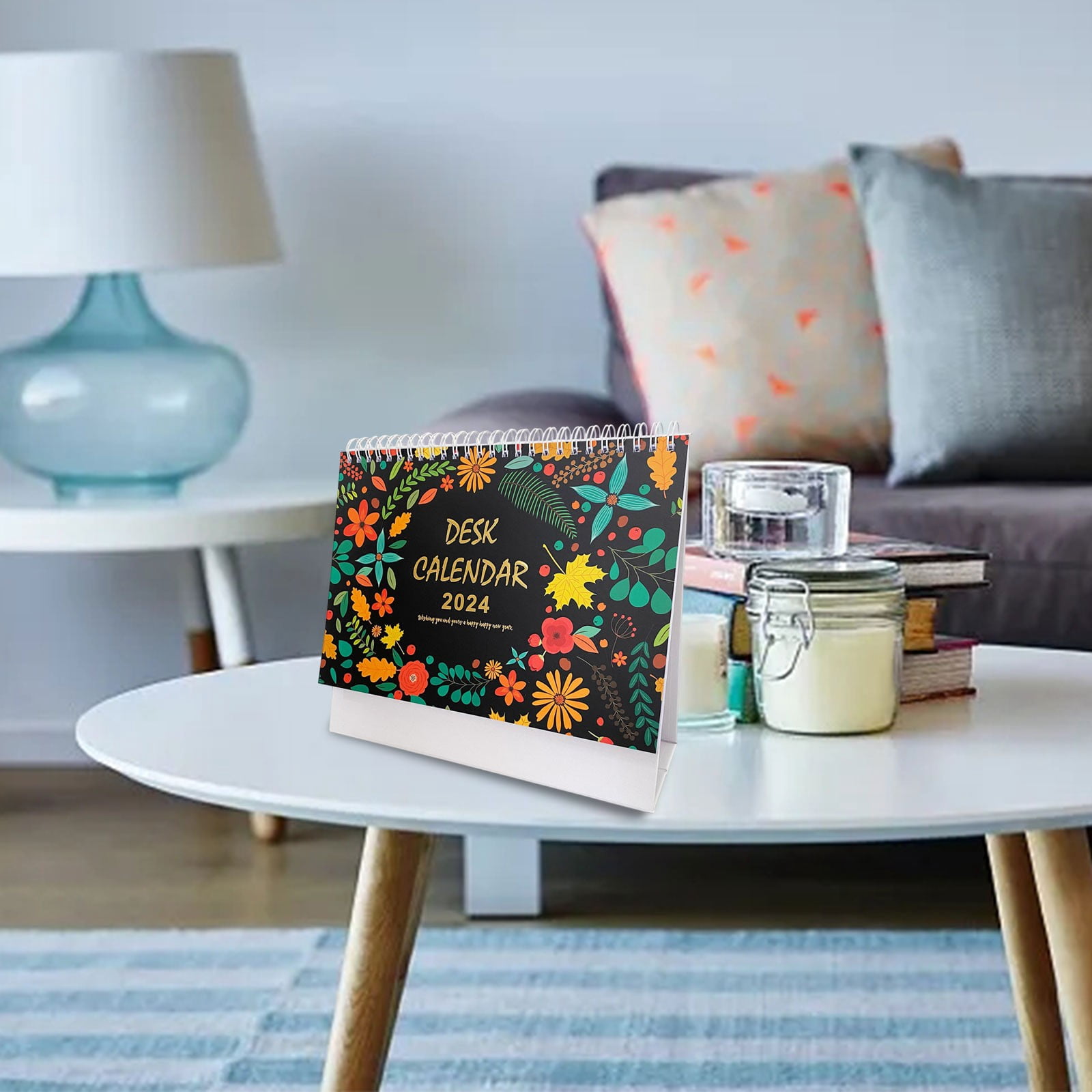 Hafidenty 2024 English Calendar Notebook With Minimalist Desktop Design ...