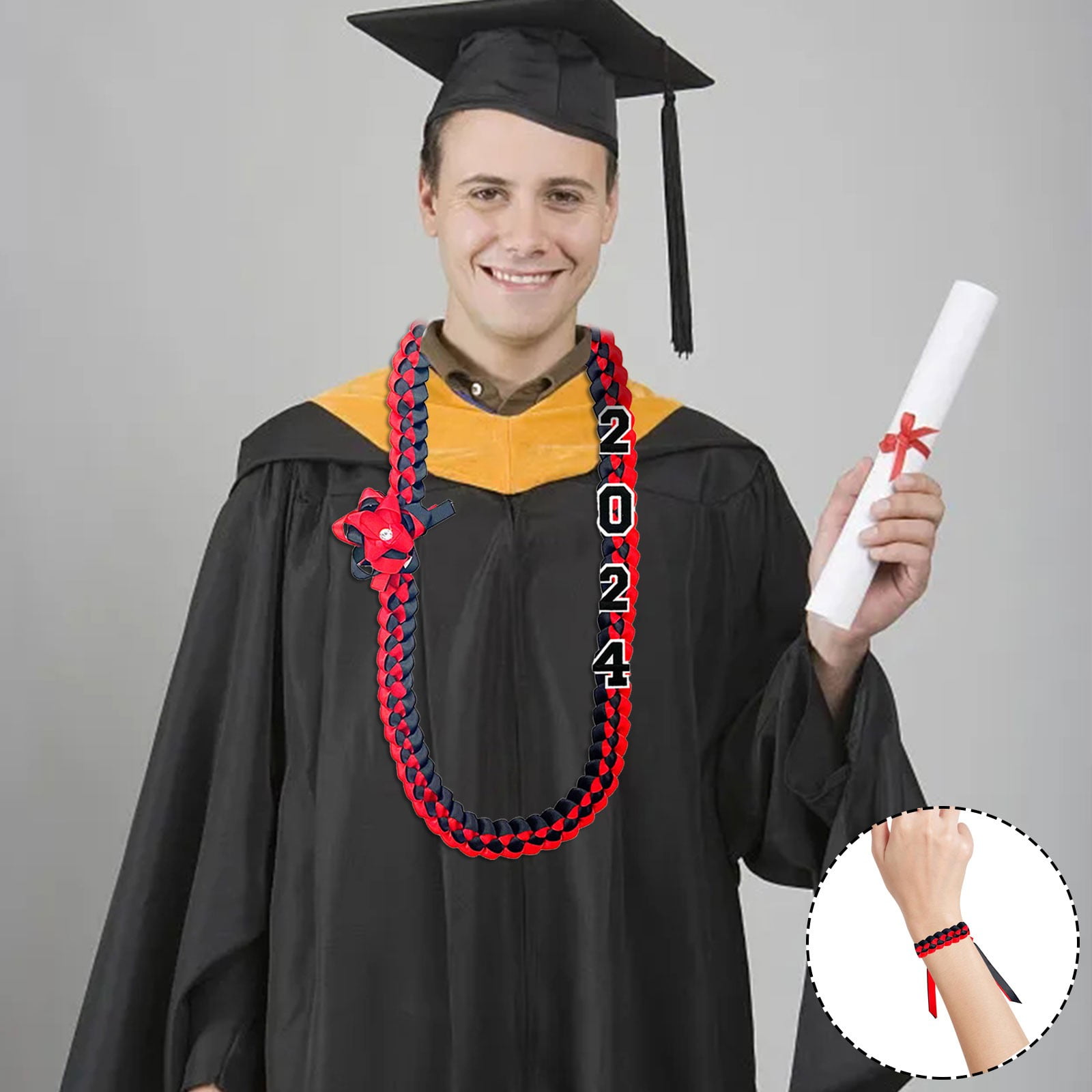 Hafidenty Jewelry 2024 Graduate Lei With Multiple School Color Options ...